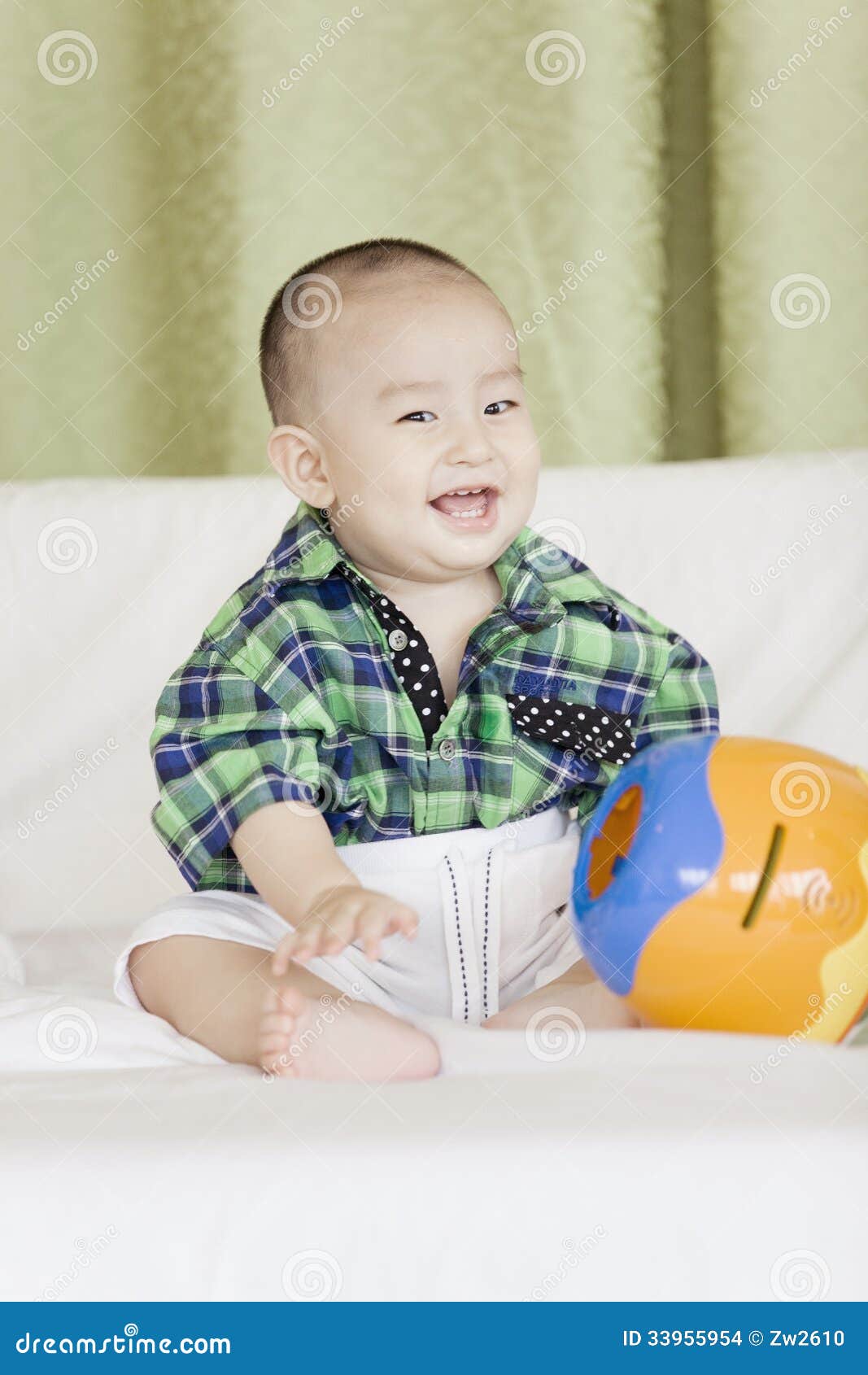 A happy baby stock photo. Image of children, atractive - 33955954