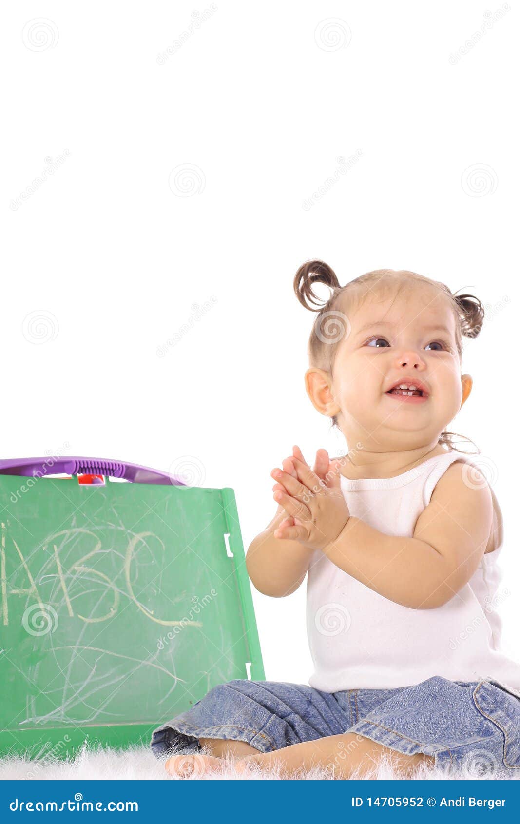 Happy Baby Clapping with ABC Stock Photo - Image of human, elementary ...