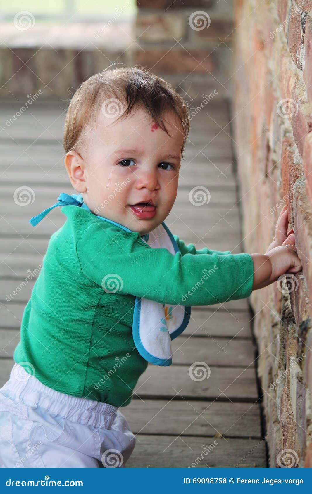 Happy baby with clip left stock photo. Image of camera - 69098758