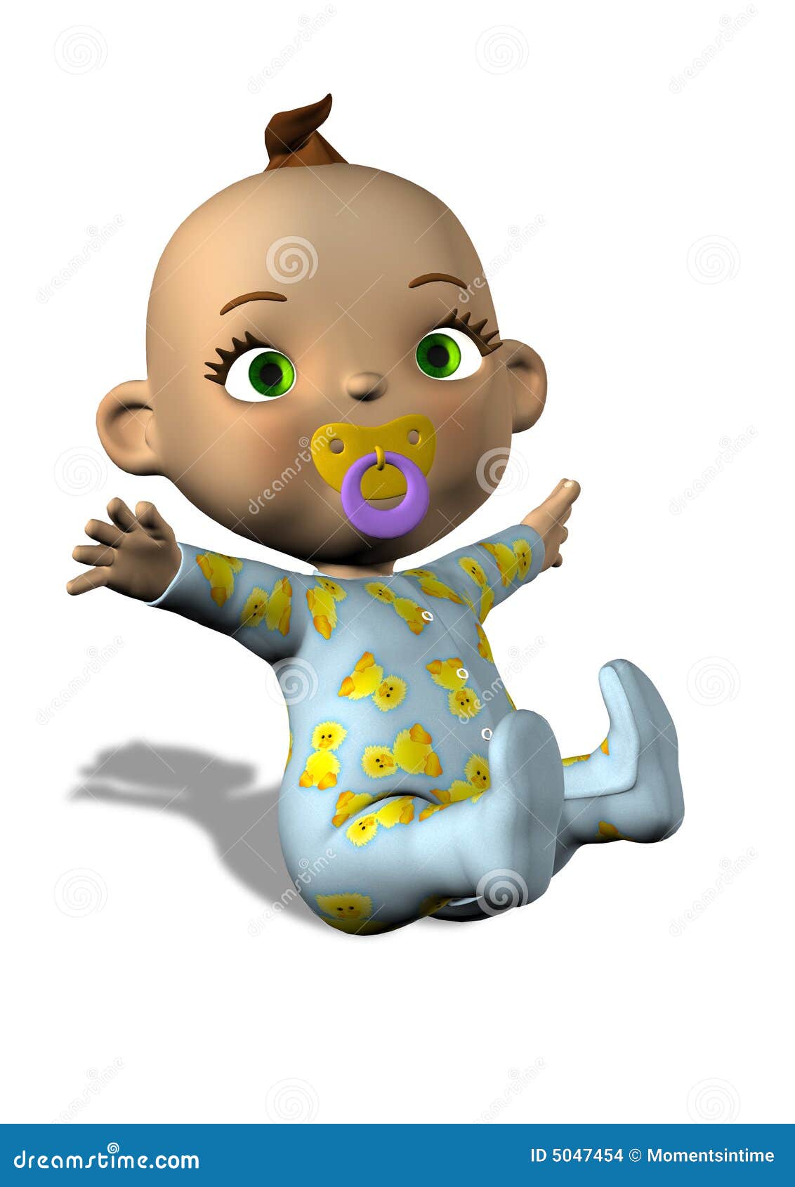Happy Baby with Clipping Path Stock Illustration - Illustration of ...