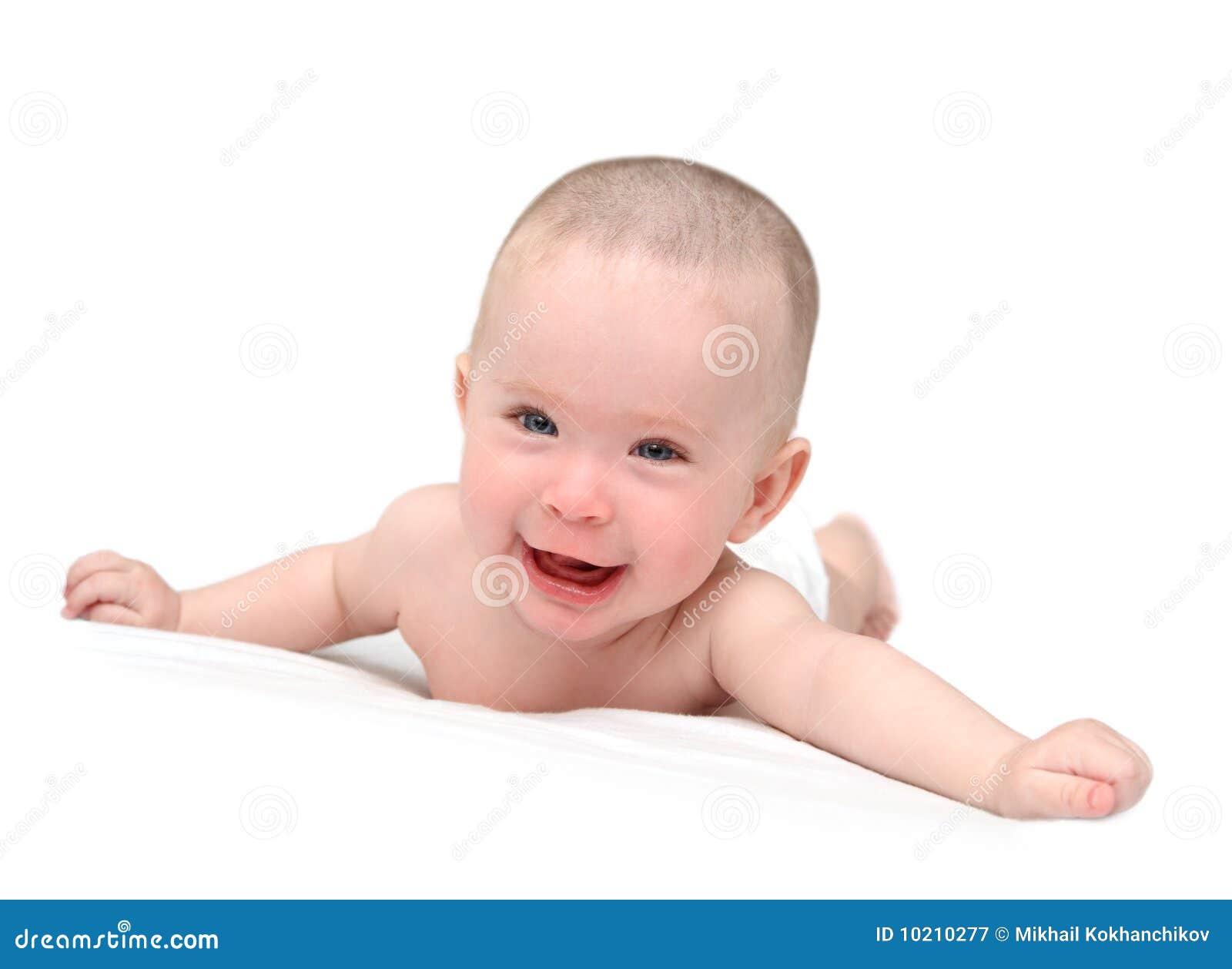 Happy baby crawling stock image. Image of girls, female - 10210277