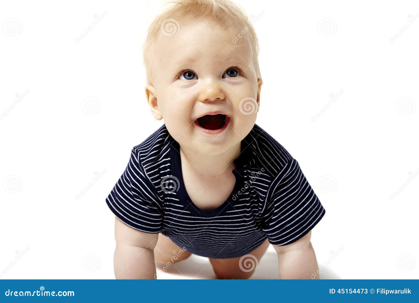 Happy Baby Crawling stock image. Image of cute, eyes - 45154473