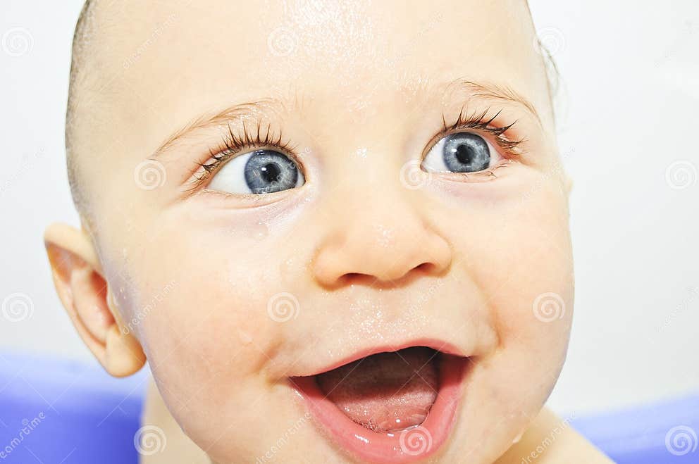 Happy baby face stock image. Image of childhood, human - 17720373