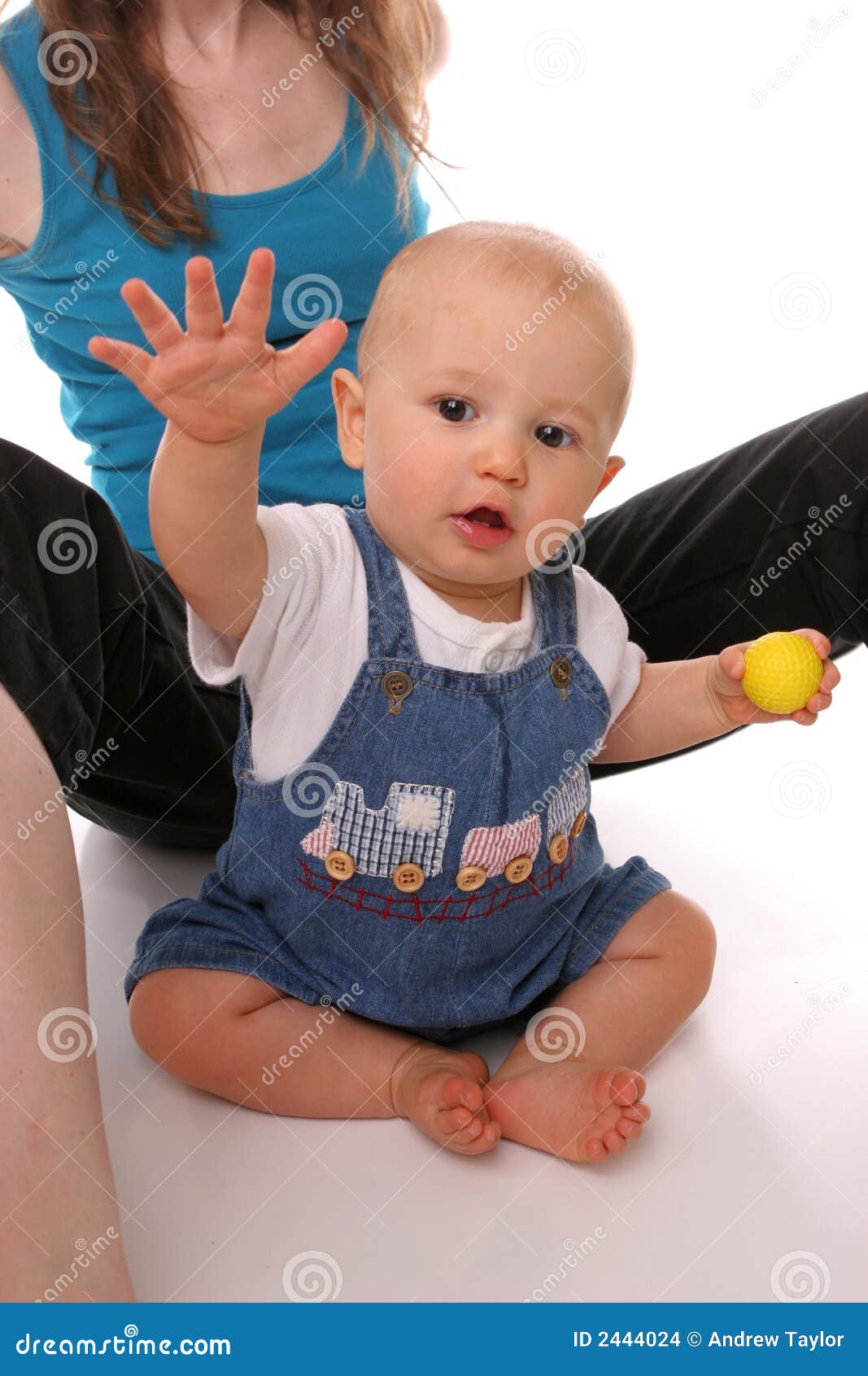 Happy baby with golf ball stock photo. Image of security - 2444024