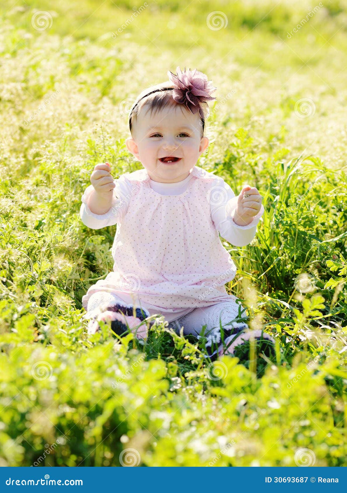 Happy baby stock image. Image of coat, cheerful, outside - 30693687