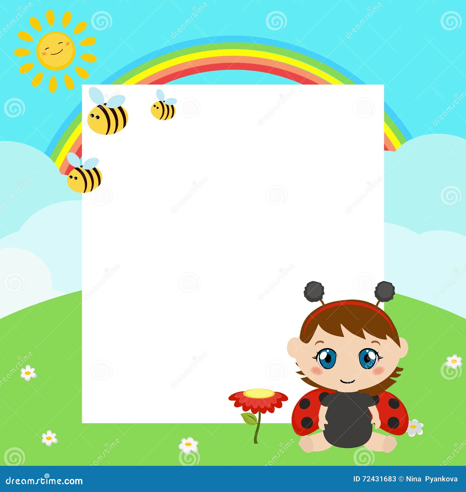 Happy Baby with Large Sheet of Paper Stock Vector - Illustration of ...