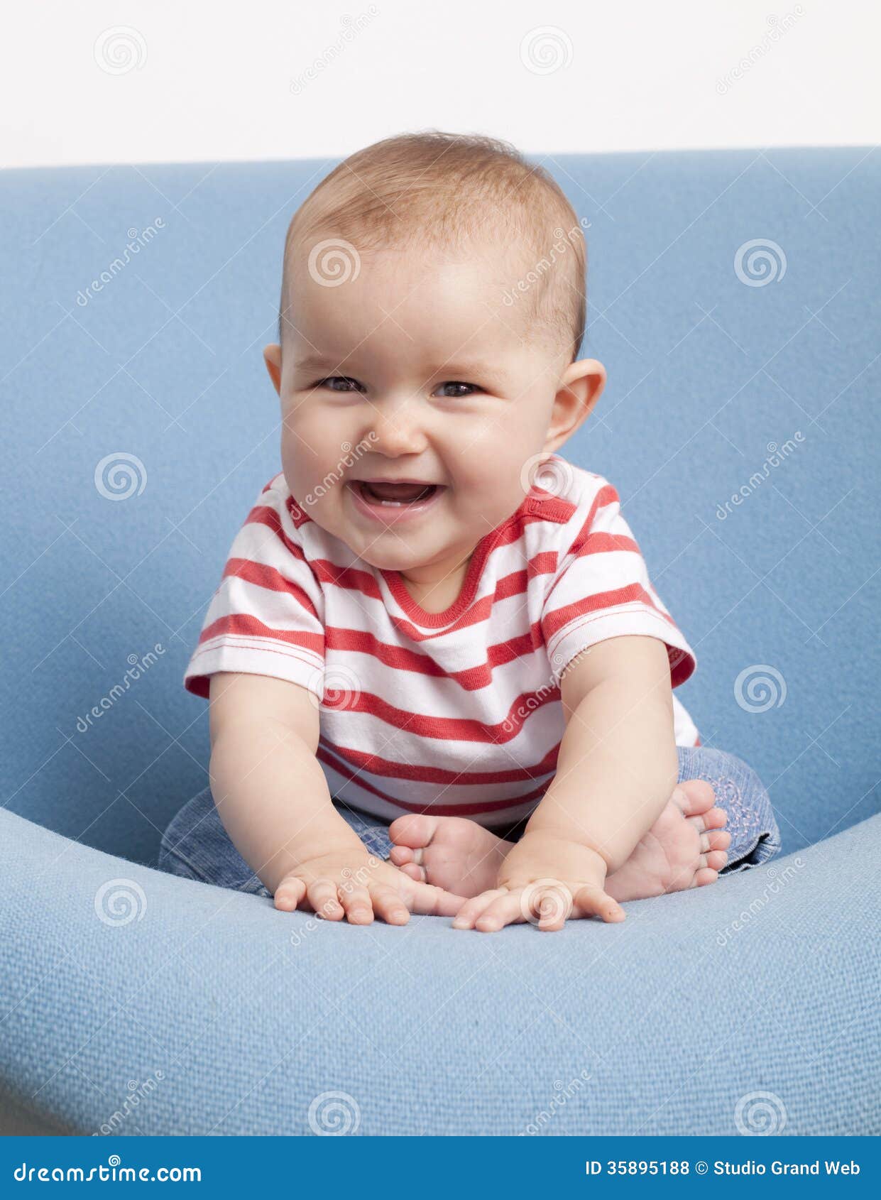 Happy baby laughing stock photo. Image of clothed, laughing - 35895188