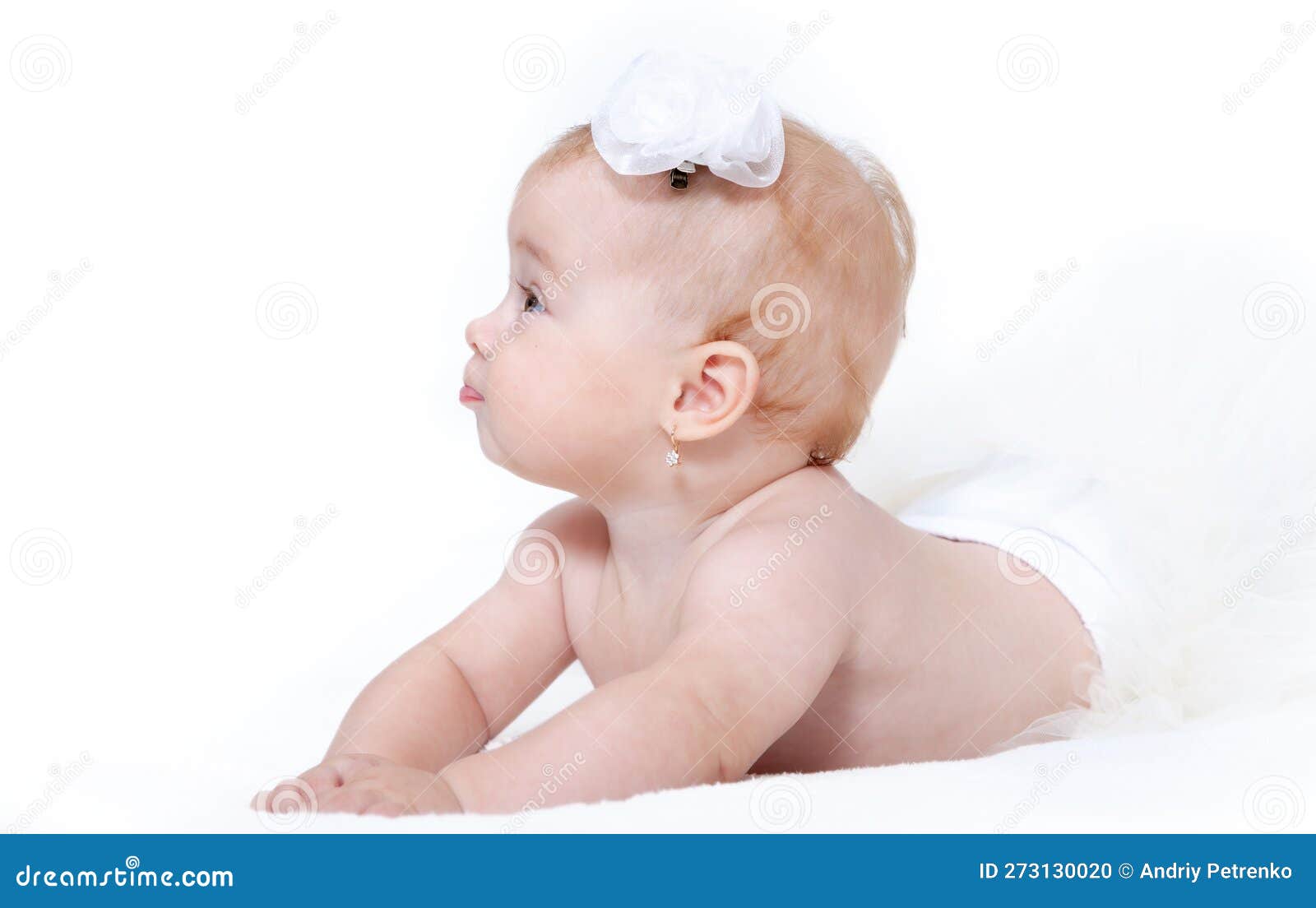 Happy Baby on a Light Background Stock Photo - Image of newborn ...