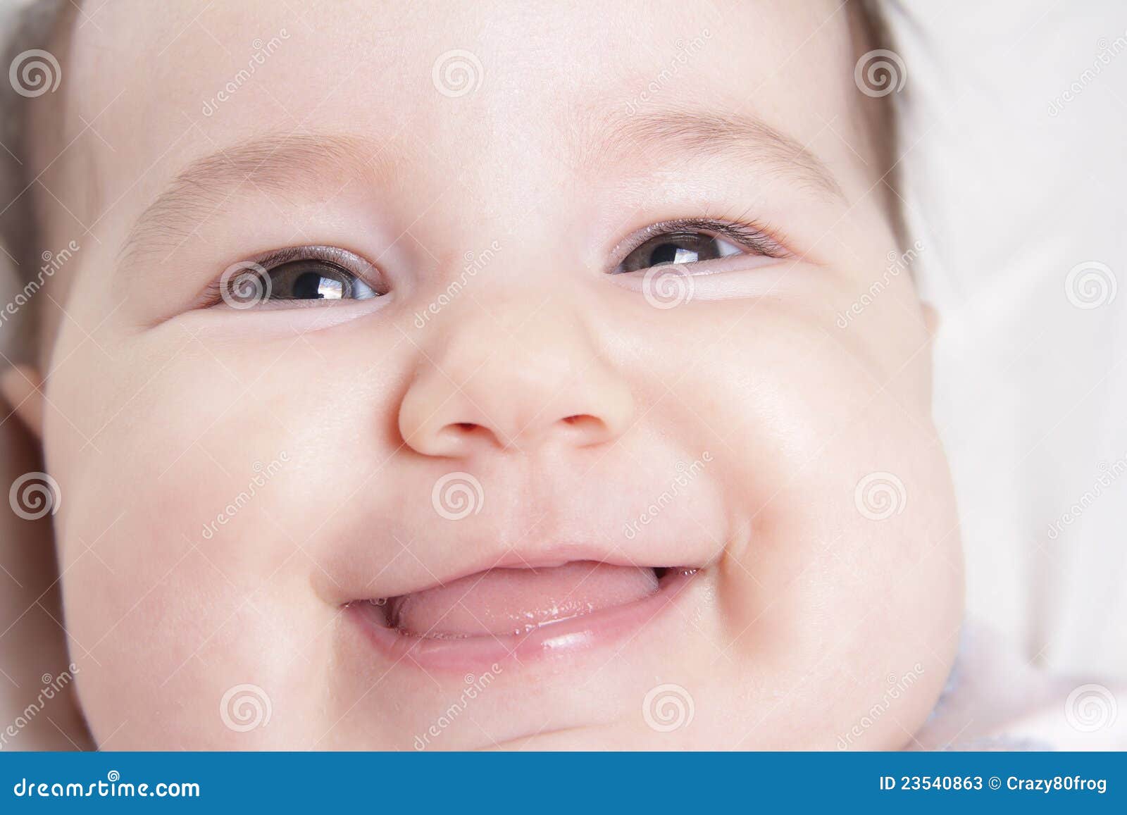 Happy baby portrait stock image. Image of infant, childcare - 23540863