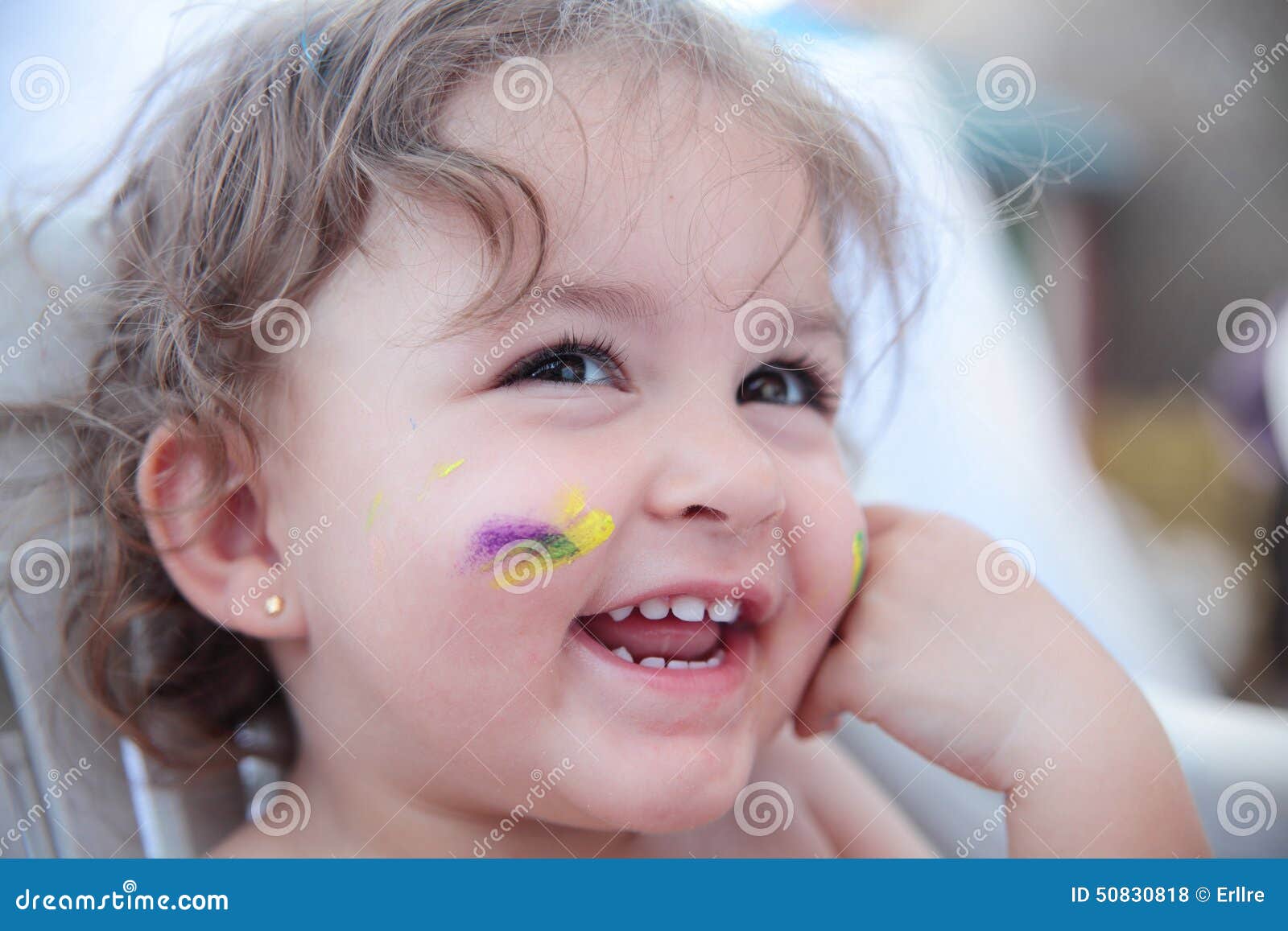 Happy baby stock photo. Image of hands, happiness, drawing - 50830818