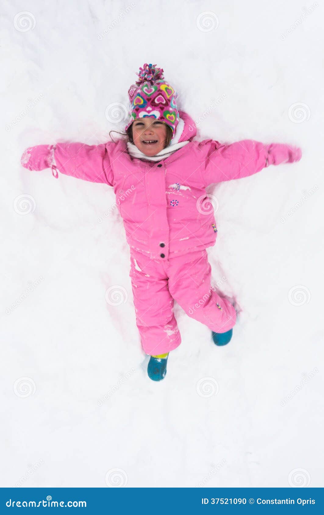 Happy baby in snow stock photo. Image of clothes, childhood - 37521090