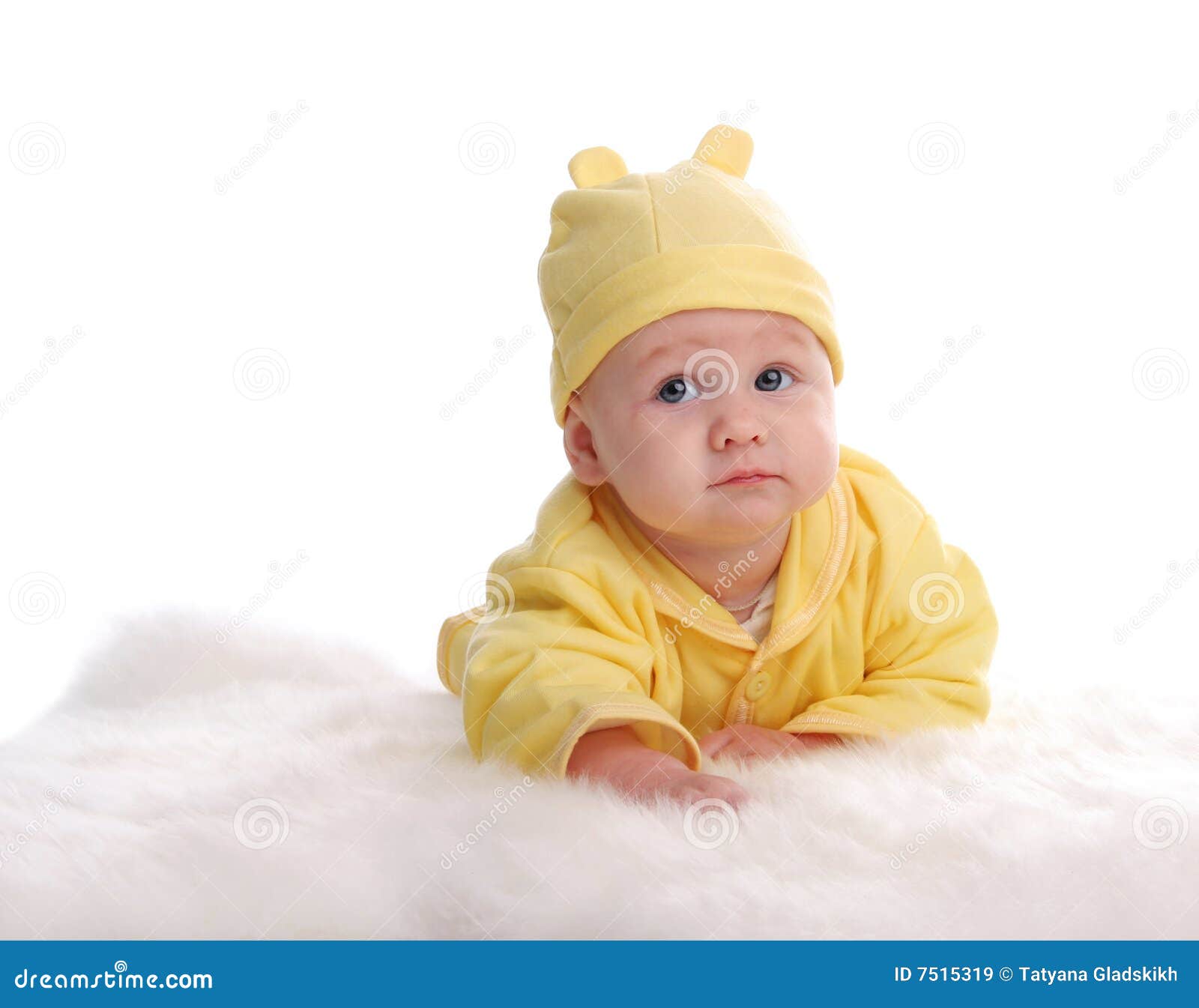 Happy baby on a soft rug stock image. Image of cheerful - 7515319