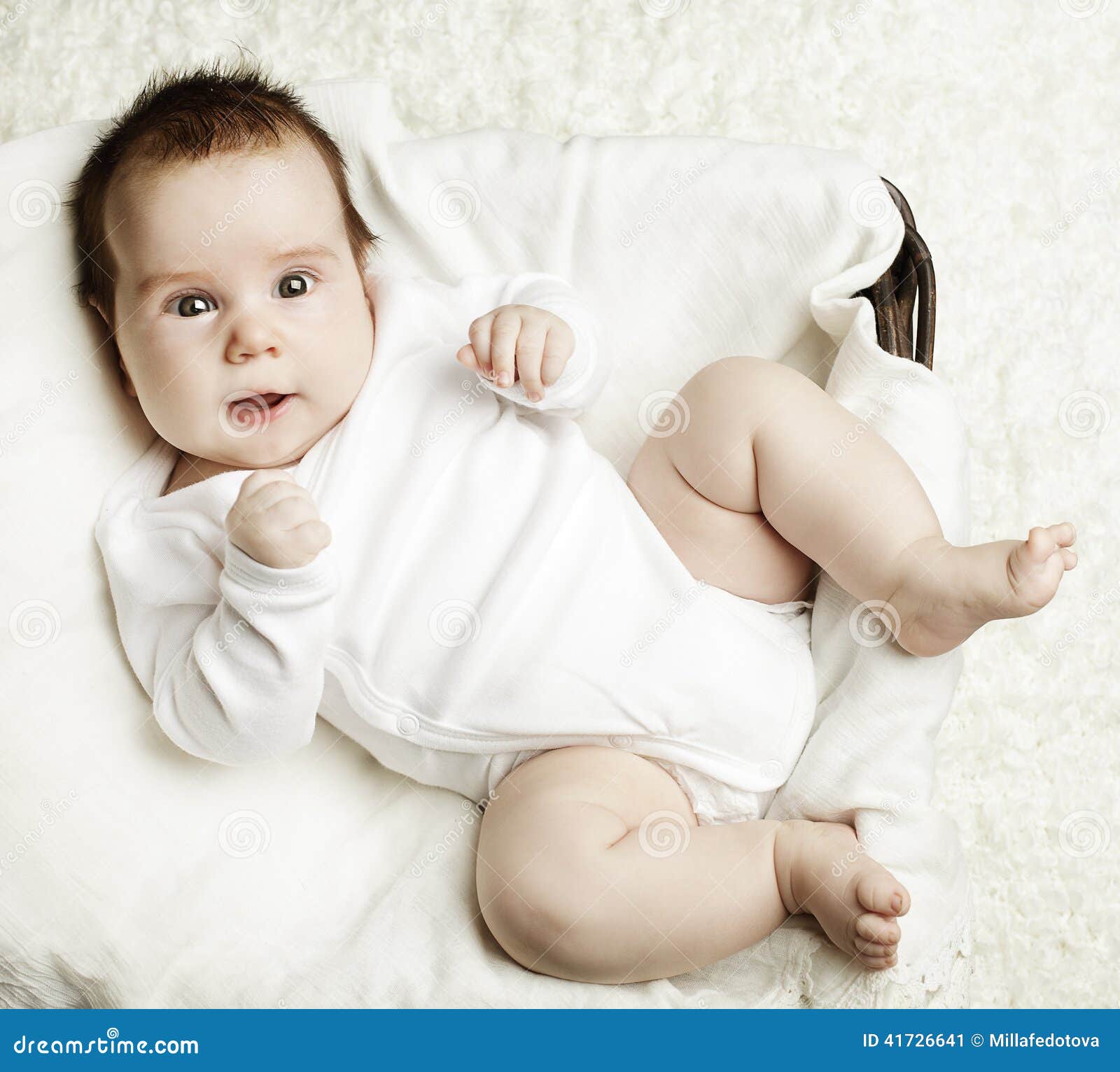 Happy baby, top view stock image. Image of happy, eyes - 41726641