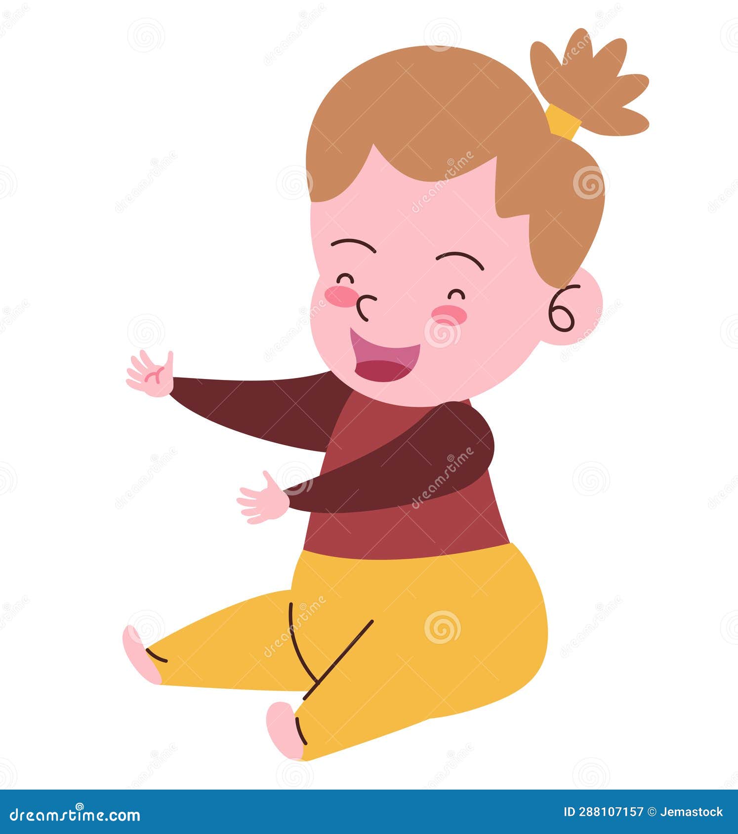 Happy baby vector stock vector. Illustration of laugh - 288107157