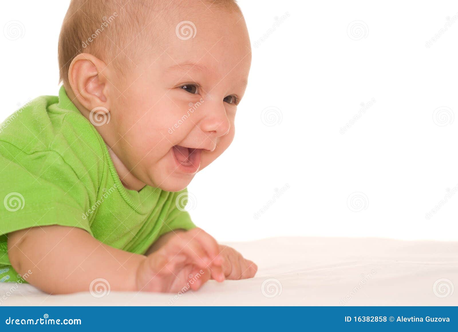 Happy baby on a white stock photo. Image of generation - 16382858