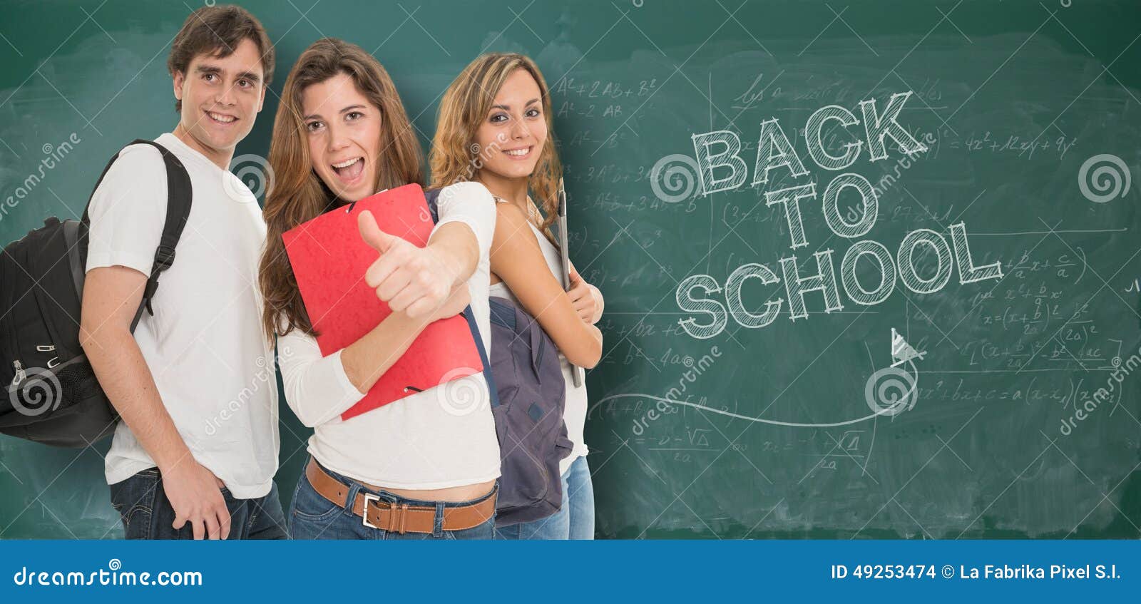 Happy back to school stock photo. Image of attractive - 49253474