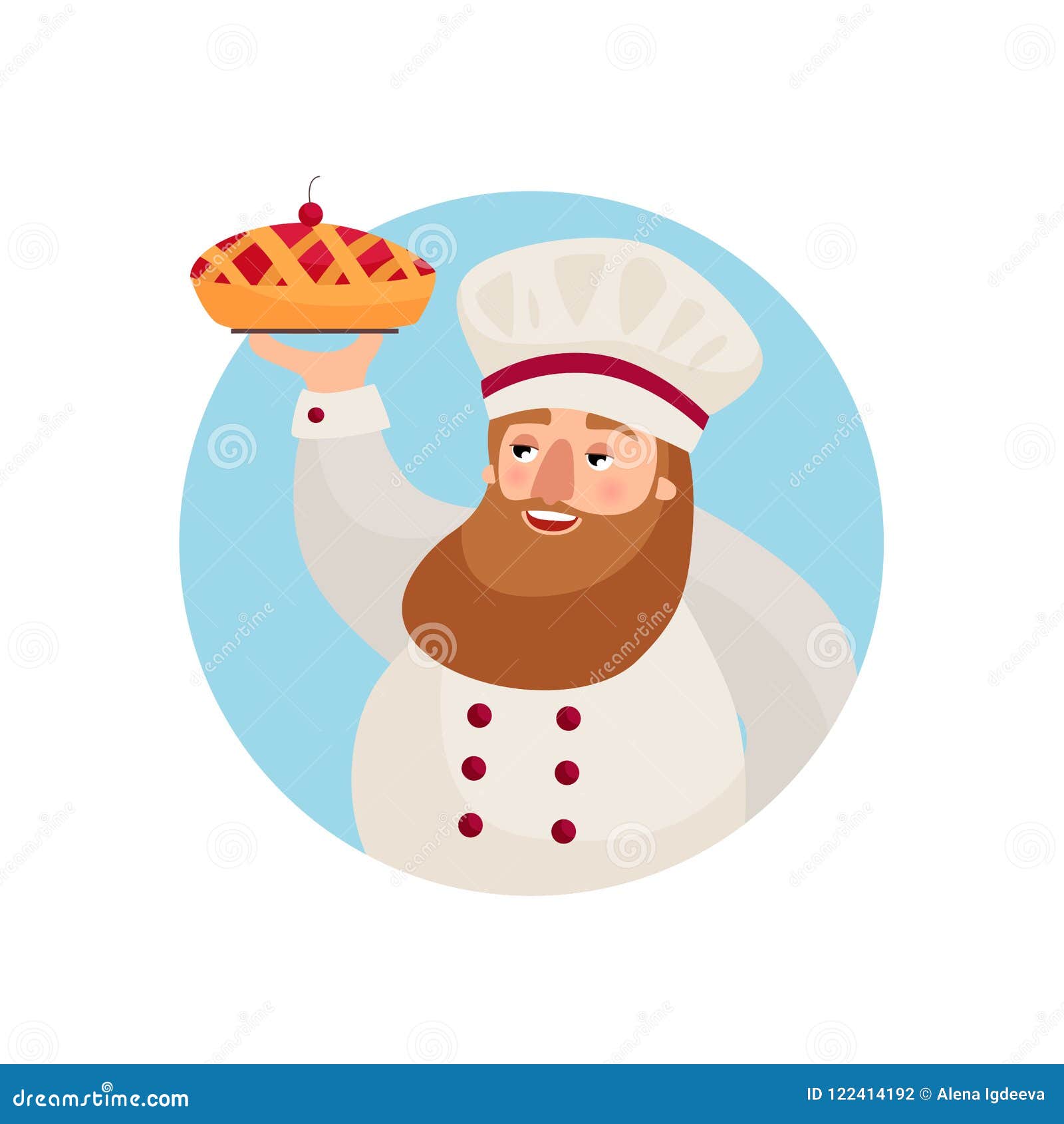 Illustration of baker stock vector. Illustration of character - 122414192