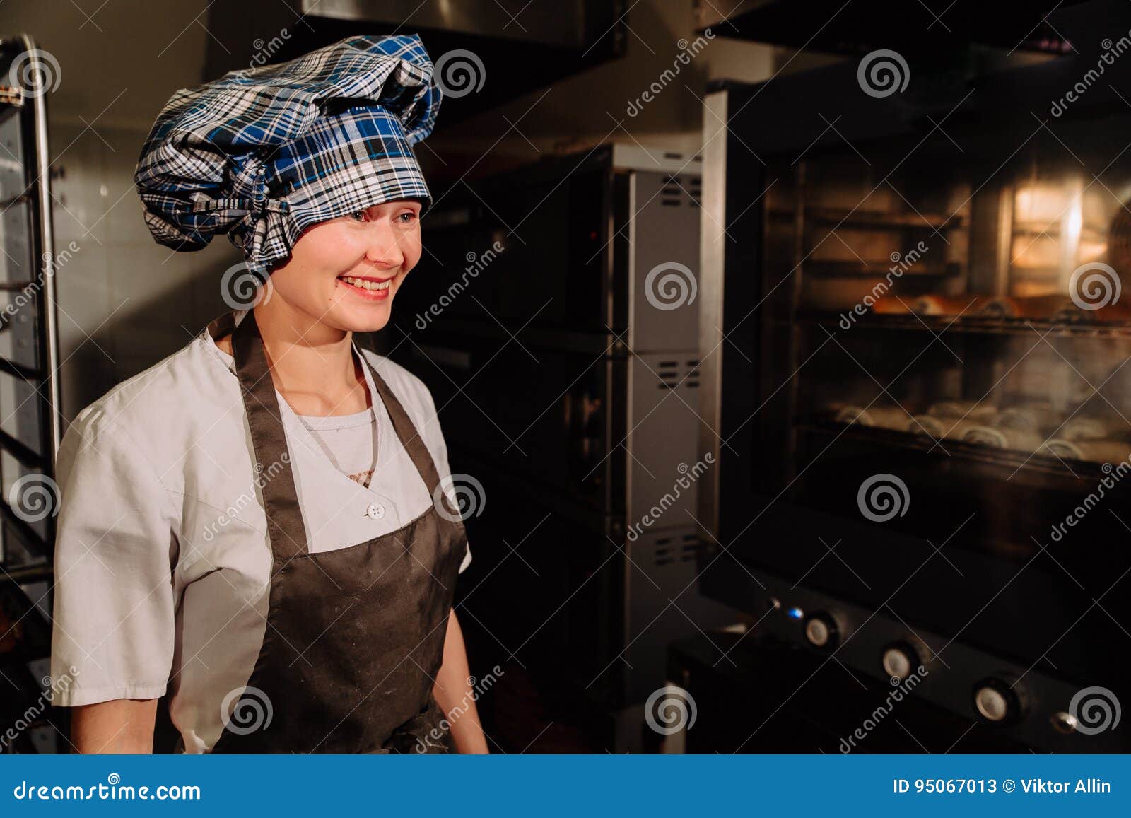 Happy Baker Near the Stove, Smiling Stock Image - Image of breadcrust ...