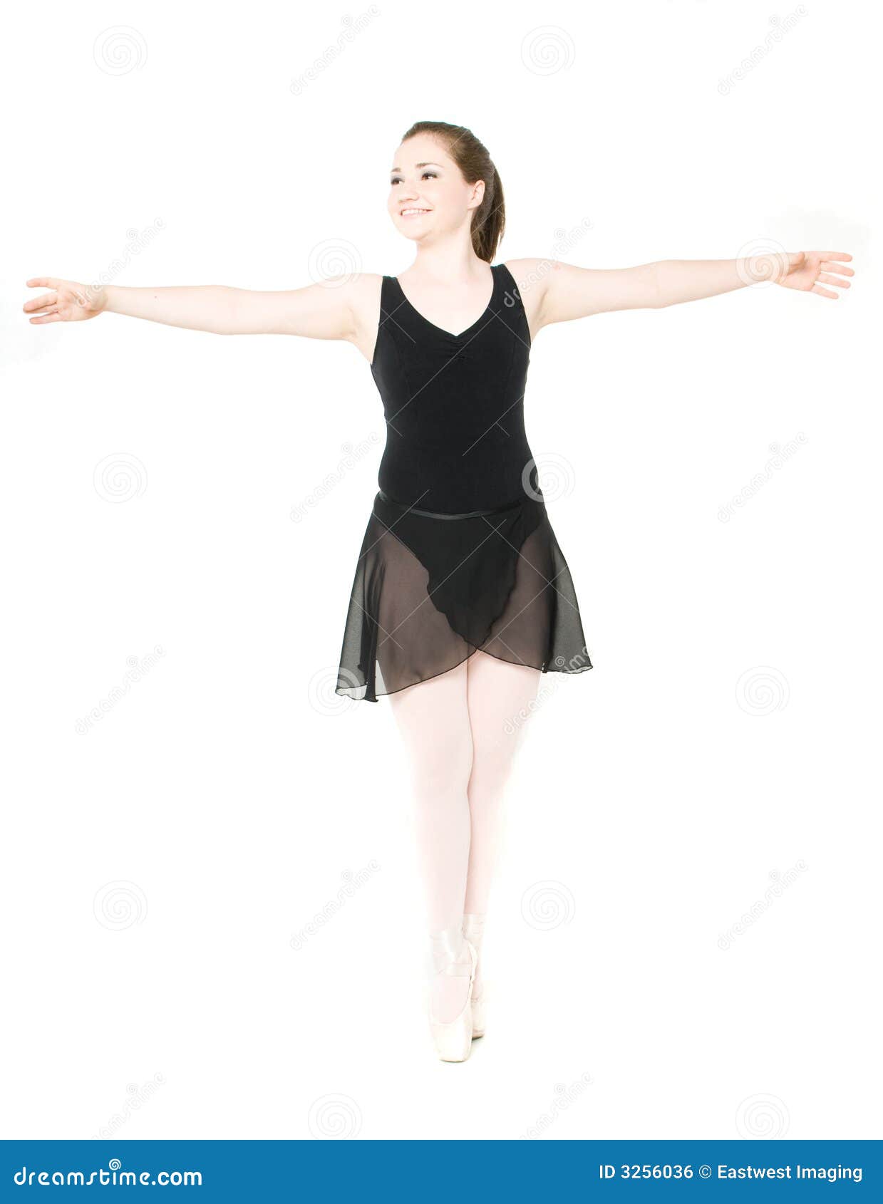 Happy Ballet Dancer stock photo. Image of exercise, teenager - 3256036