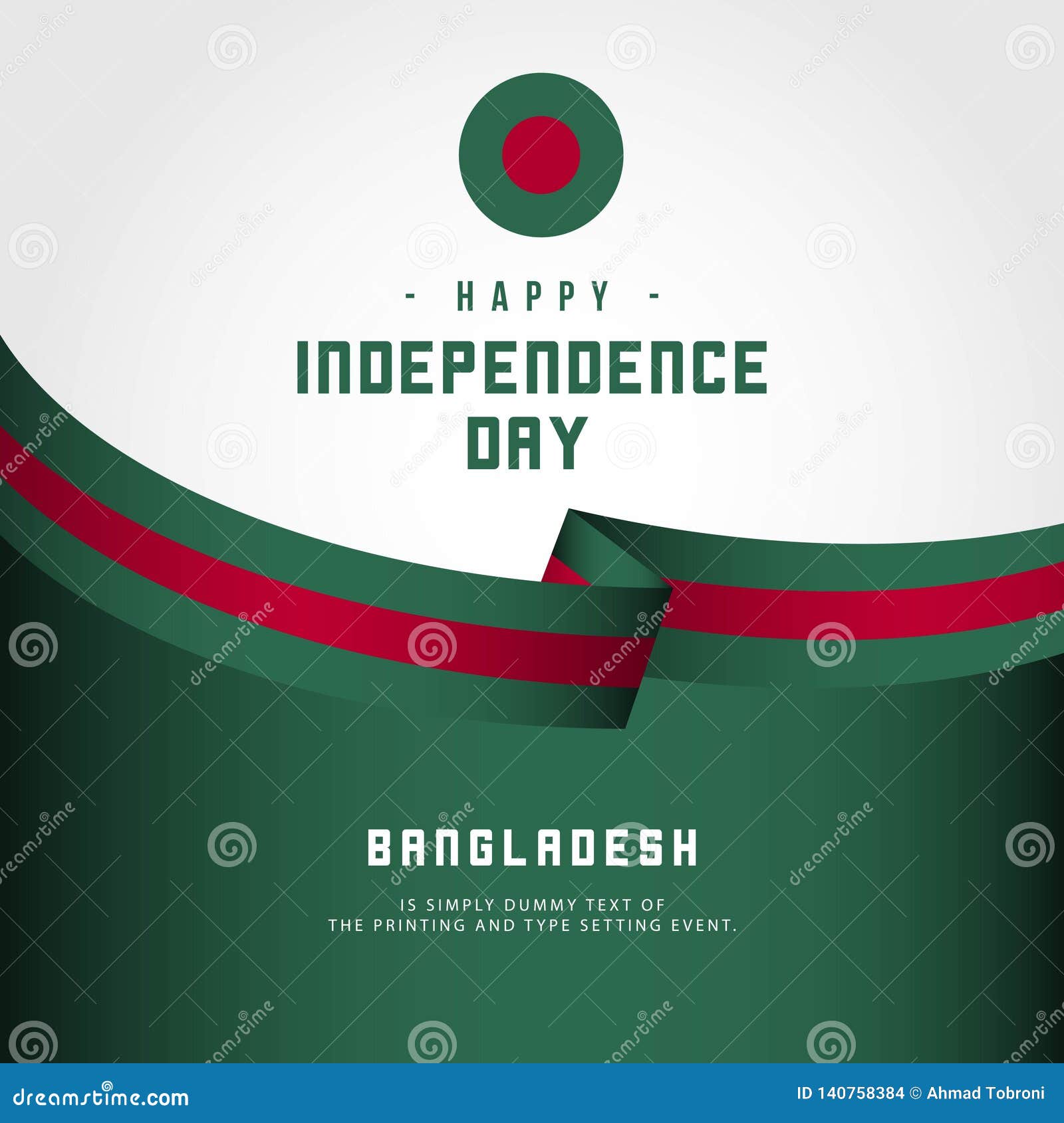 Happy Bangladesh Day Vector Template Design Illustration Stock Vector ...