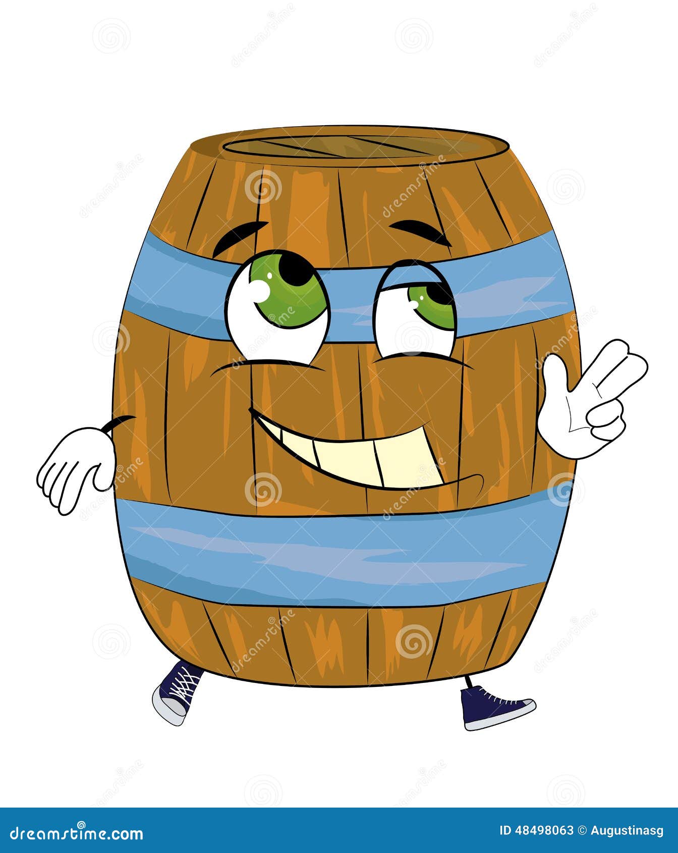 Cartoon With Wheel Barrel Veggies