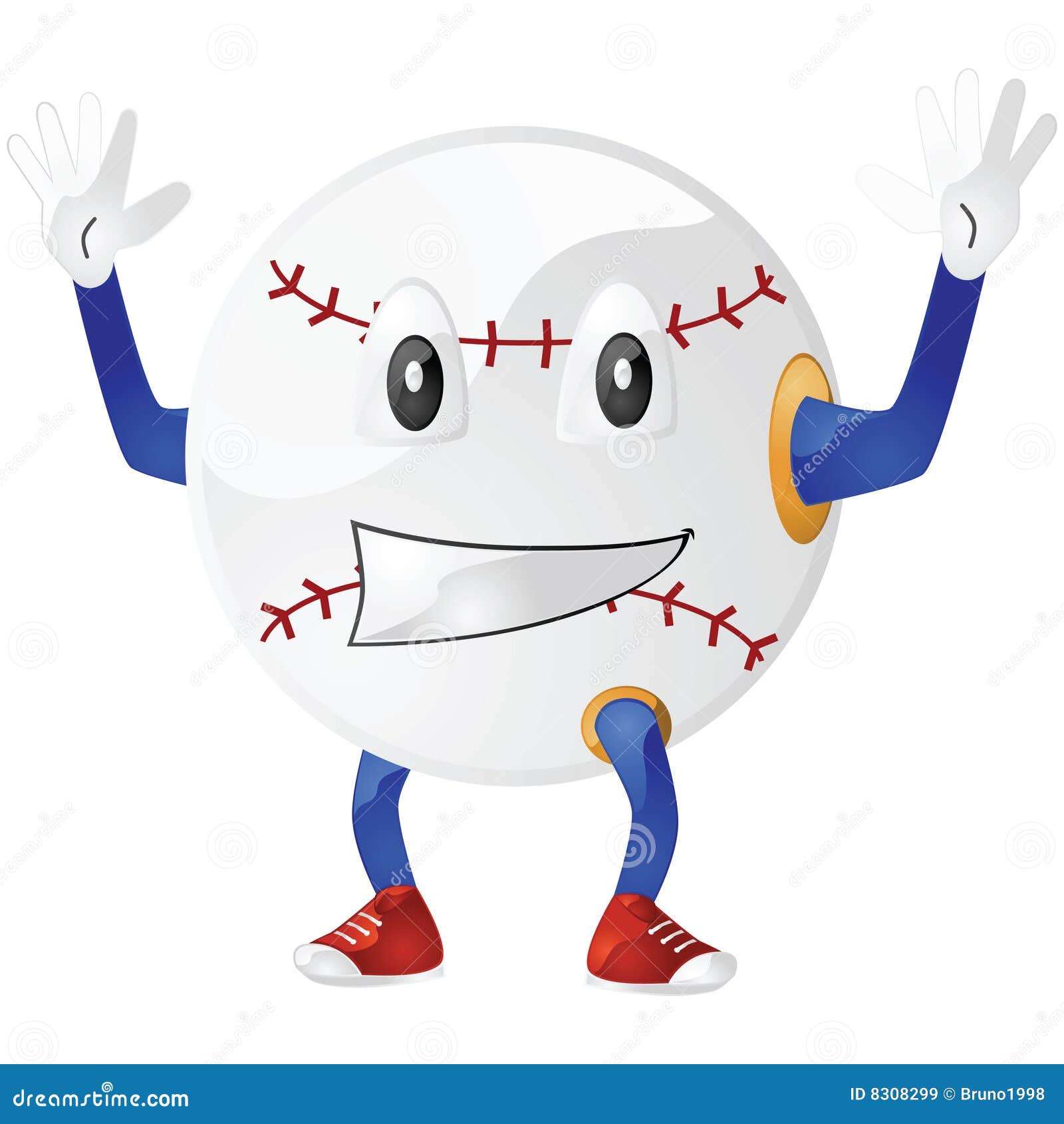 Happy baseball stock vector. Illustration of summer, fitness - 8308299