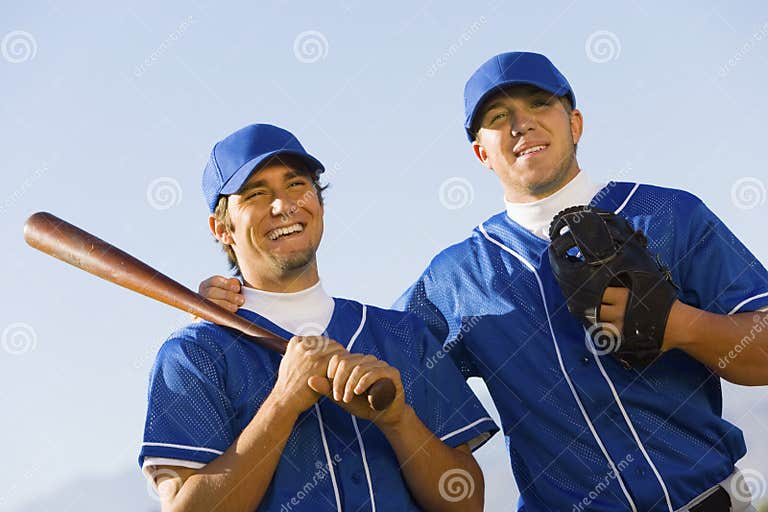 Happy Baseball Players stock image. Image of outdoors - 29646037