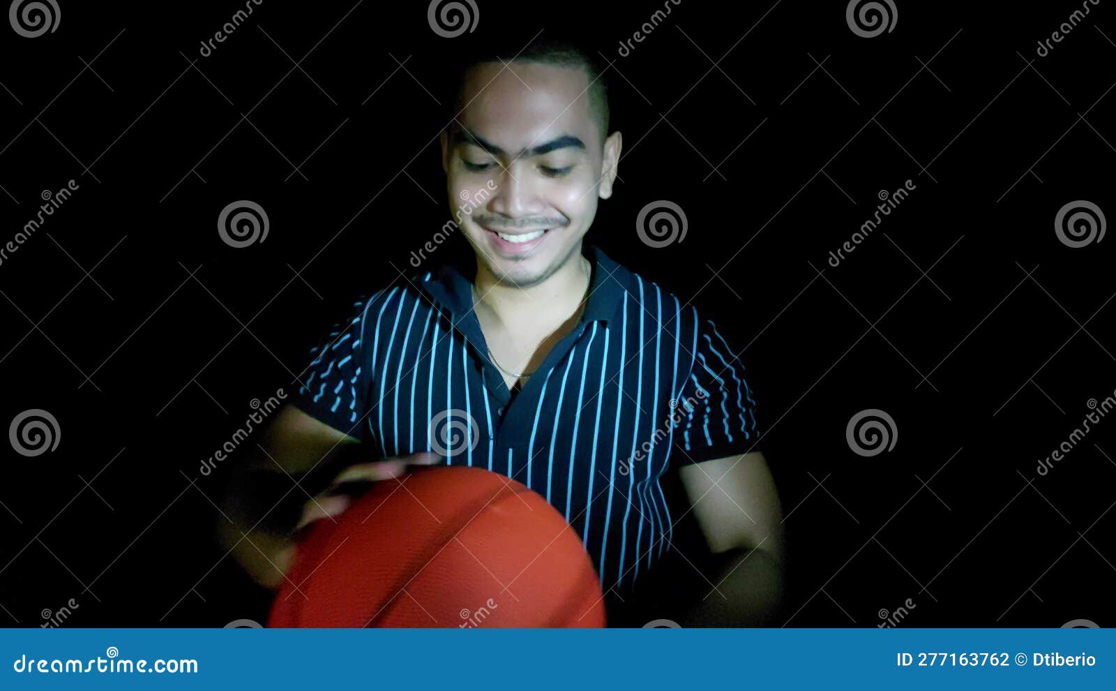 A Happy Basketball Player with Basketball Stock Footage - Video of ...