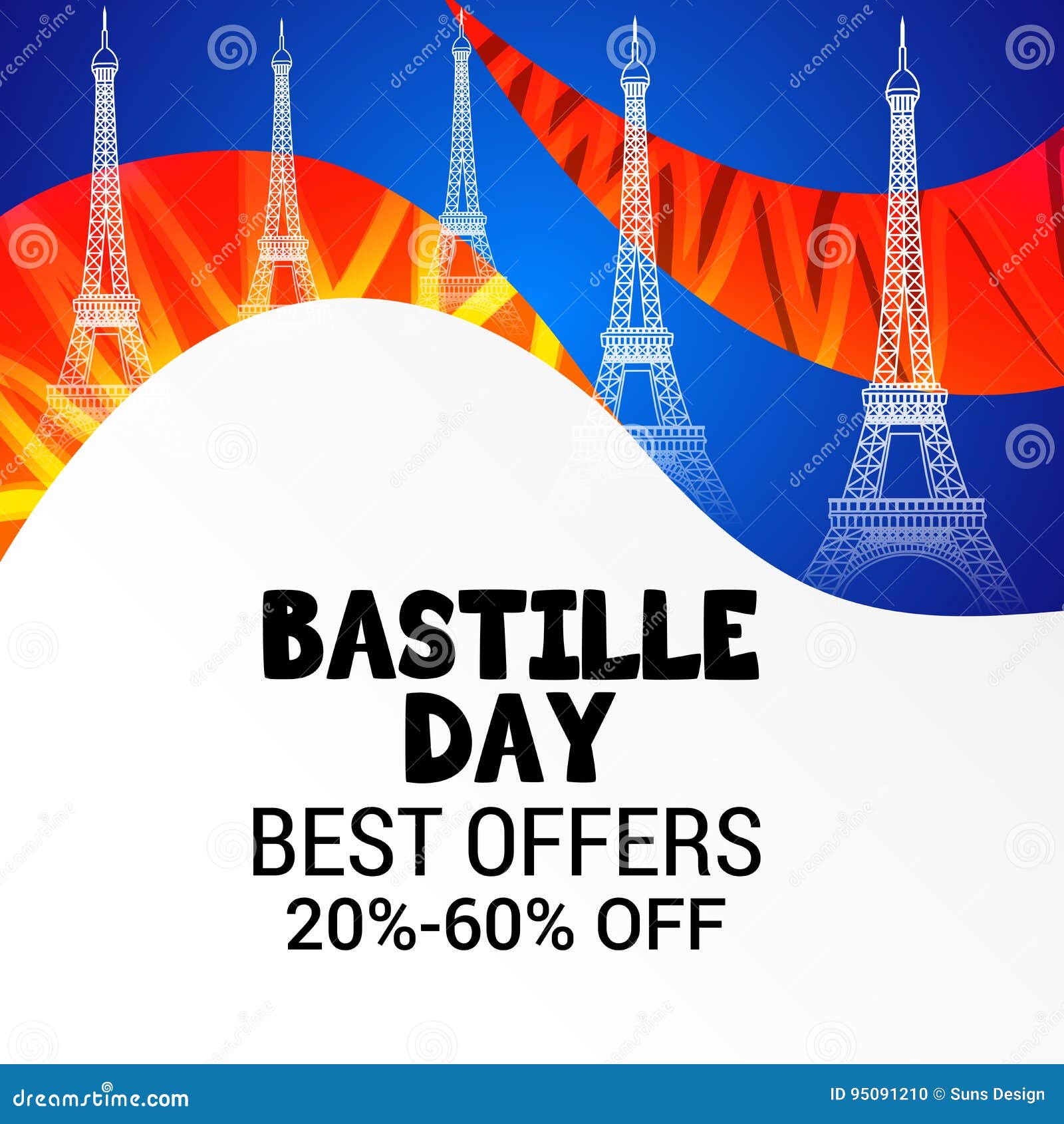 Happy Bastille Day. stock illustration. Illustration of concept - 95091210