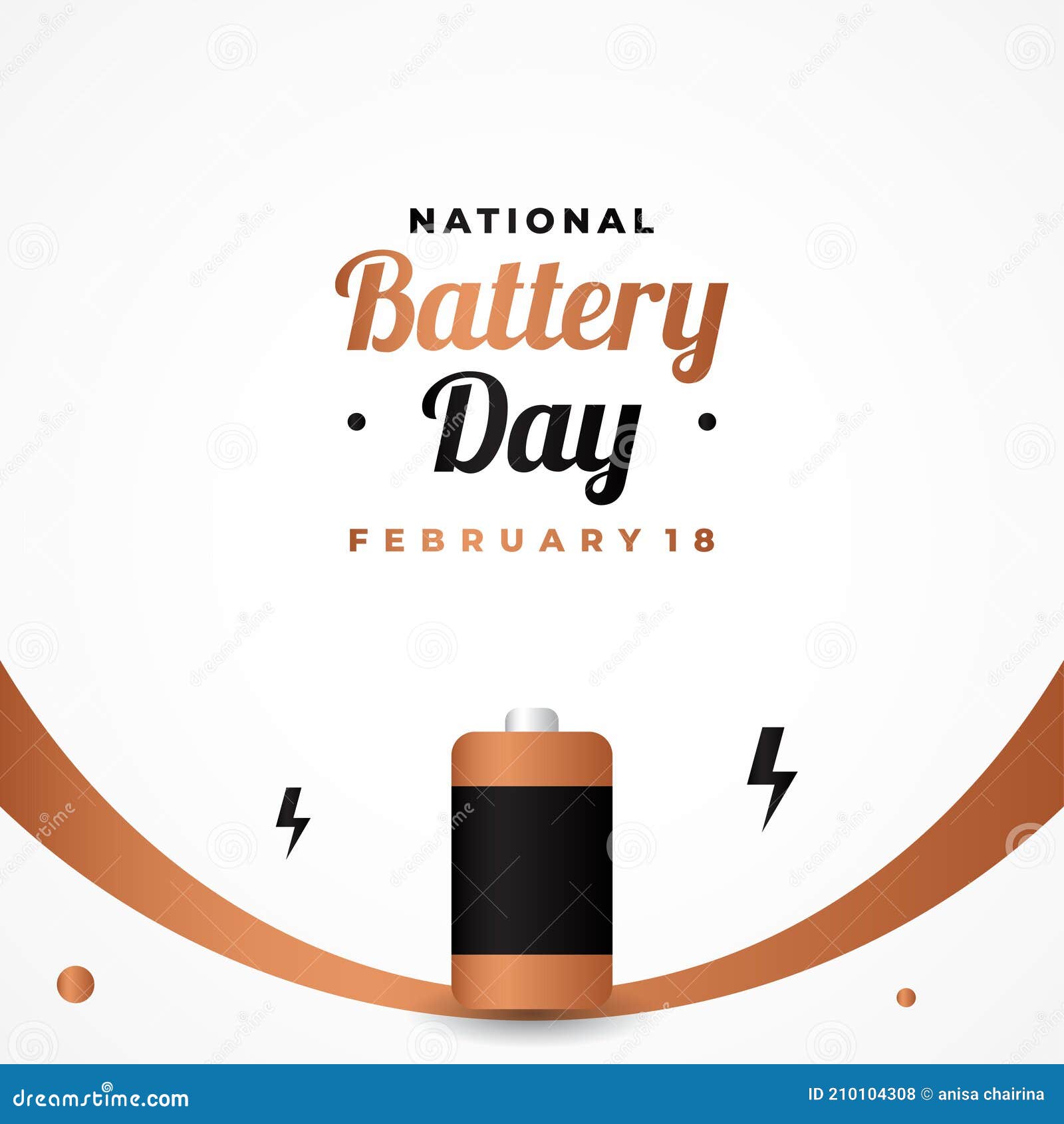 Happy Battery Day Vector Design Template Background Stock Vector ...