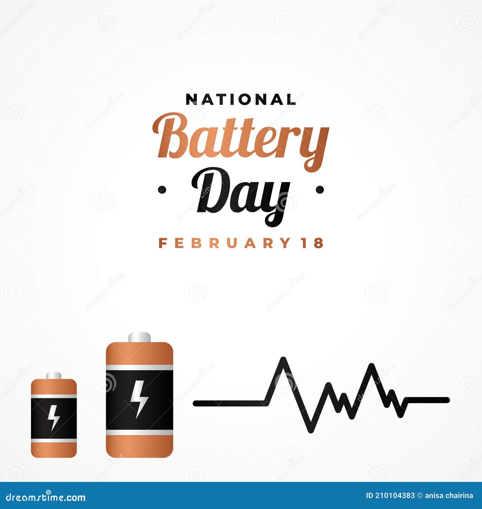 Happy Battery Day Vector Design Template Background Stock Vector ...