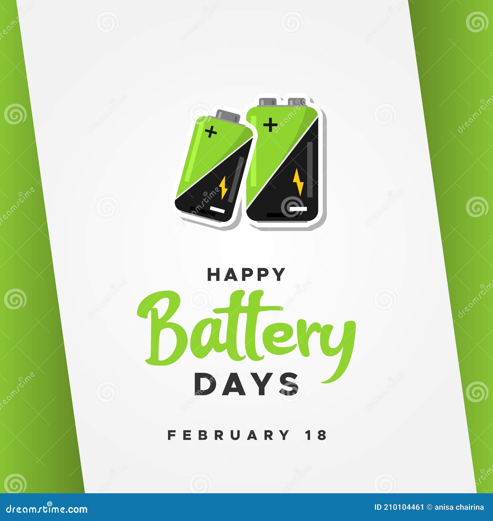 Happy Battery Day Vector Design Template Background | CartoonDealer.com ...