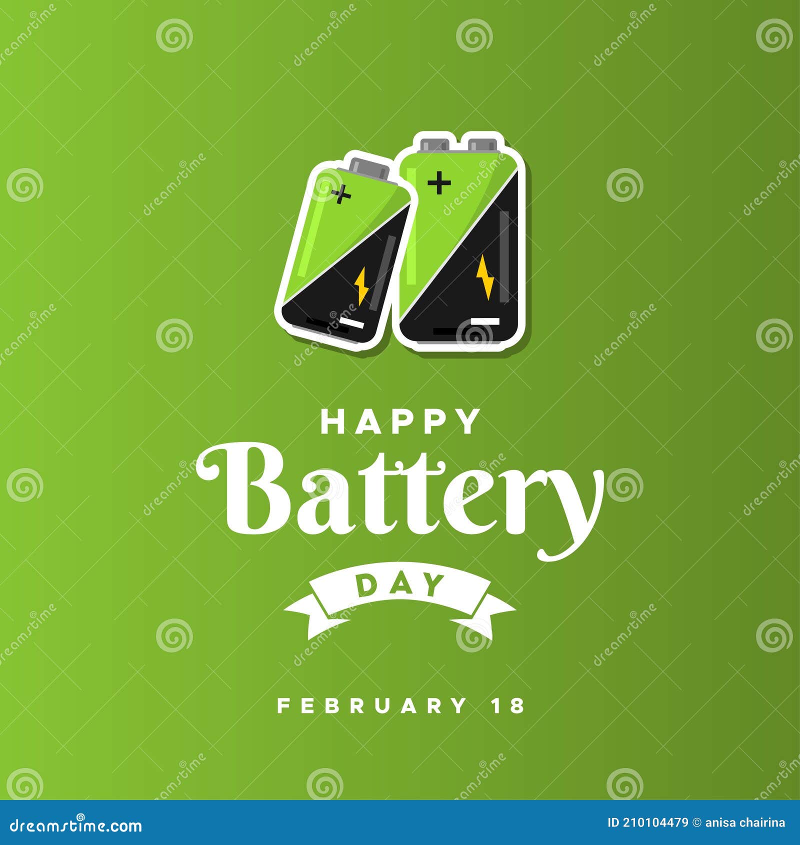 Happy Battery Day Vector Design Template Background | CartoonDealer.com ...