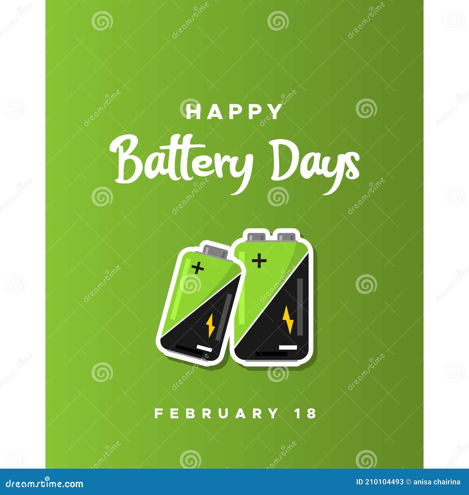 Happy Battery Day Vector Design Template Background Stock Vector ...