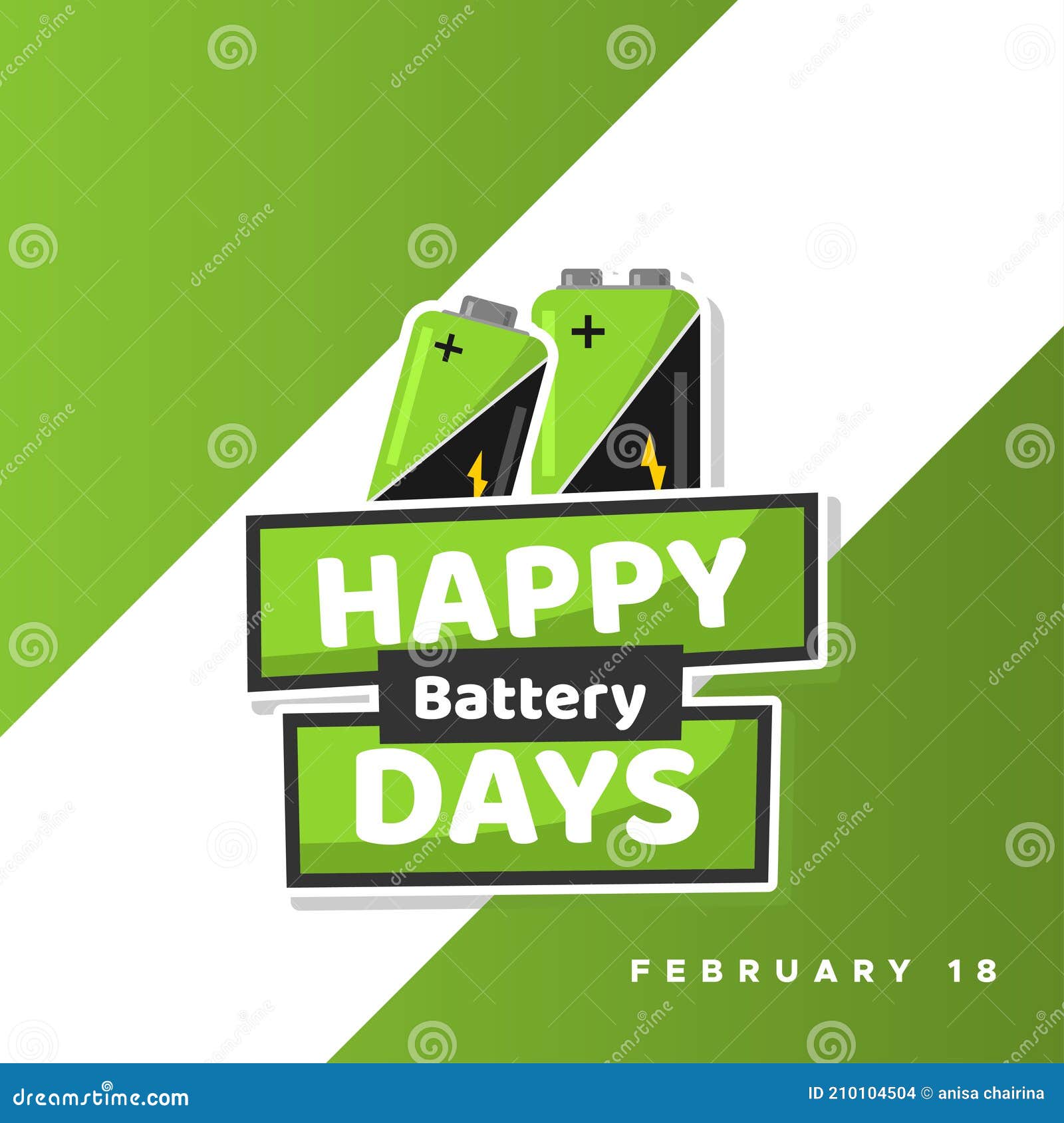 Happy Battery Day Vector Design Template Background | CartoonDealer.com ...