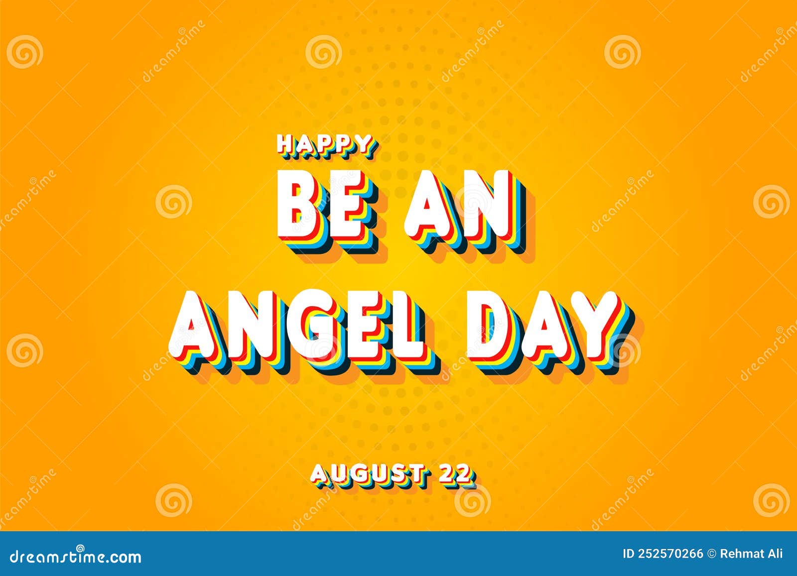 Happy Be an Angel Day, Holidays Month of August , Empty Space for Text ...