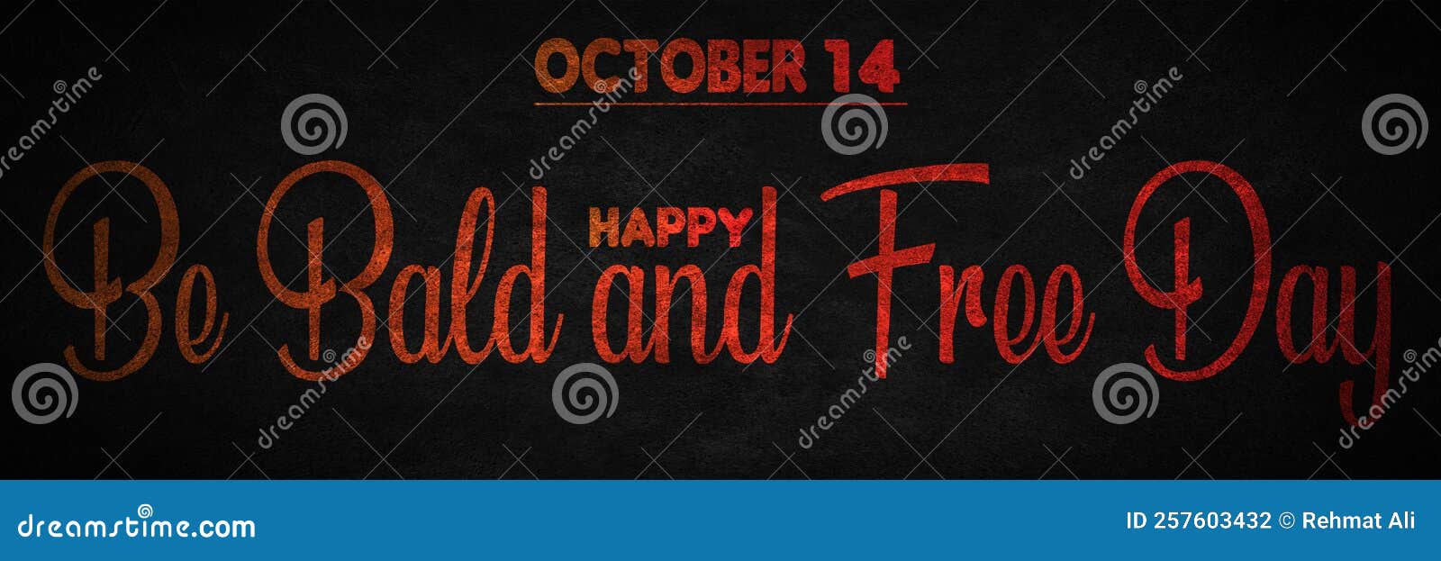 Happy Be Bald and Free Day, October 14, Empty Space for Text, Copy ...