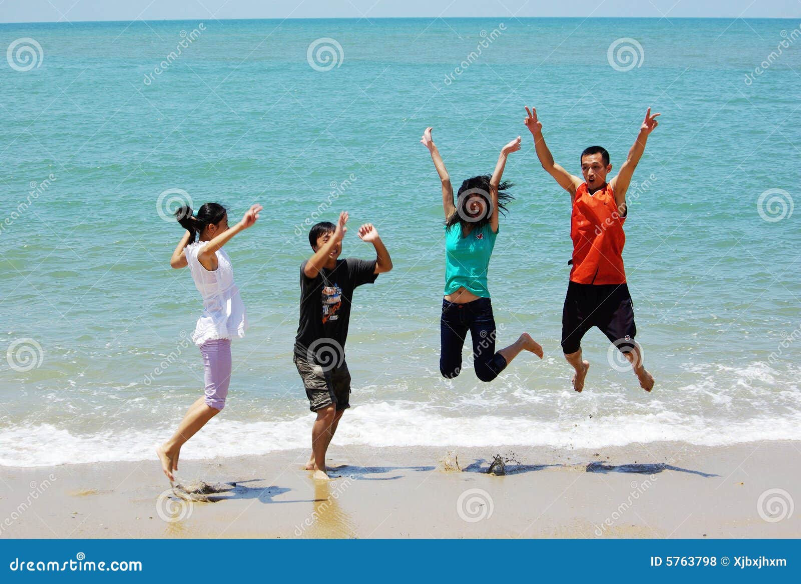 Happy Beach stock photo. Image of wellbeing, happy, plays - 5763798