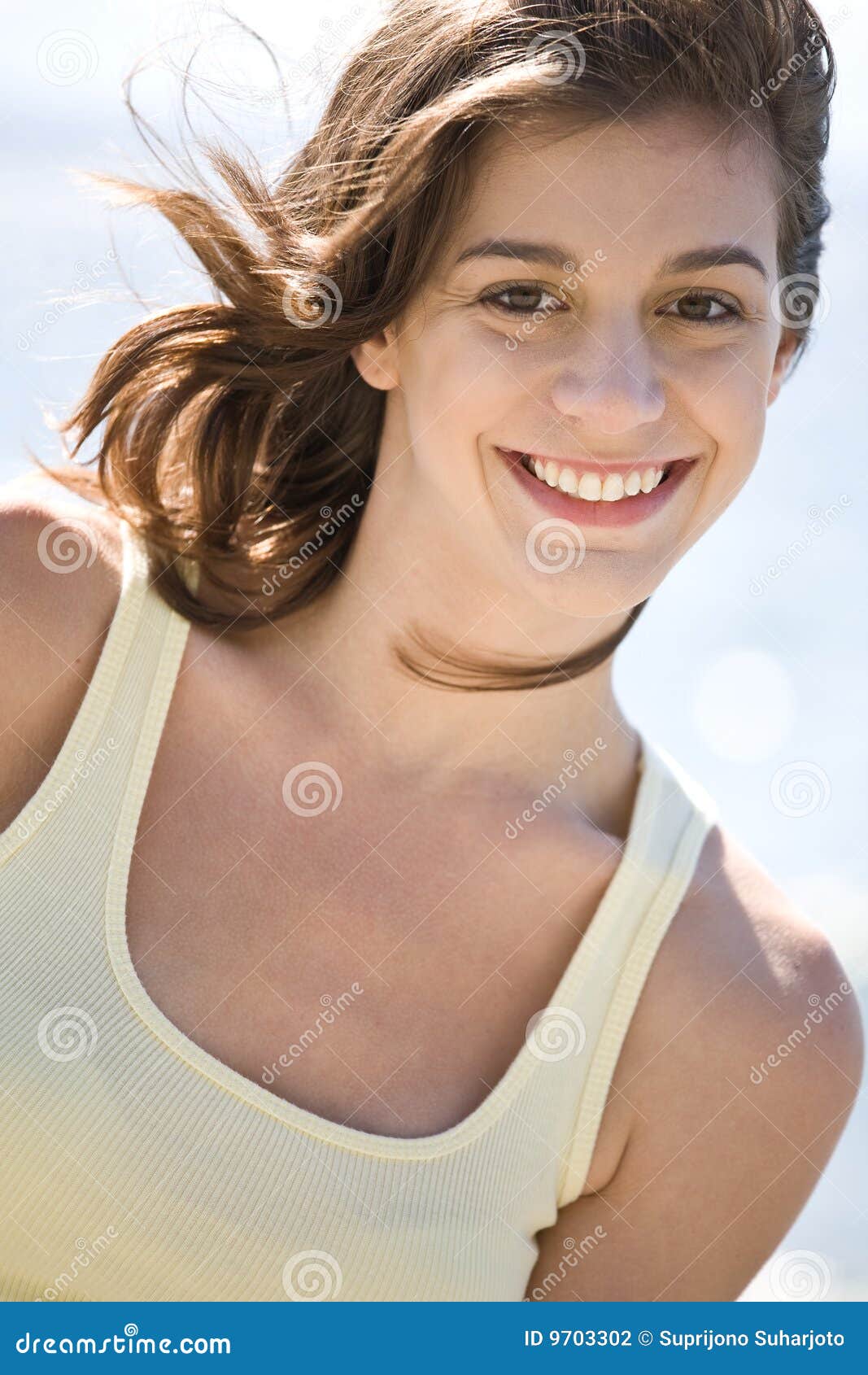 Happy beach summer girl stock photo. Image of gorgeous - 9703302