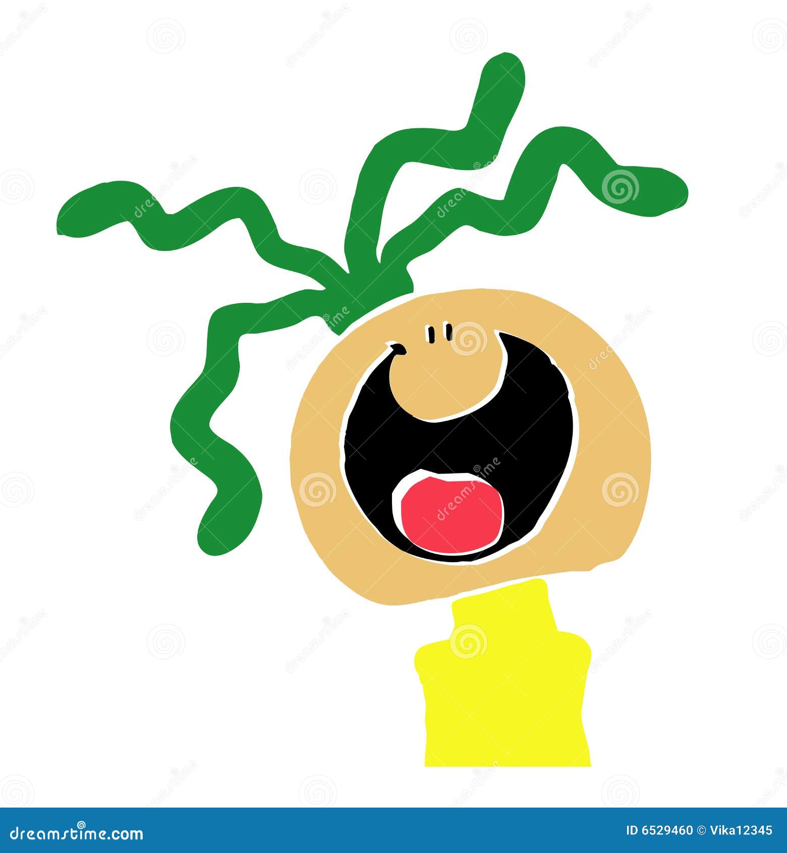 Happy bean stock vector. Illustration of eyes, color, vector - 6529460