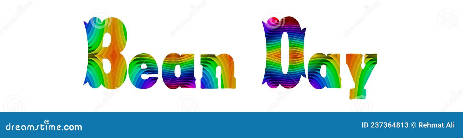 January Holidays, Bean Day. Text Effect on White Background Stock ...