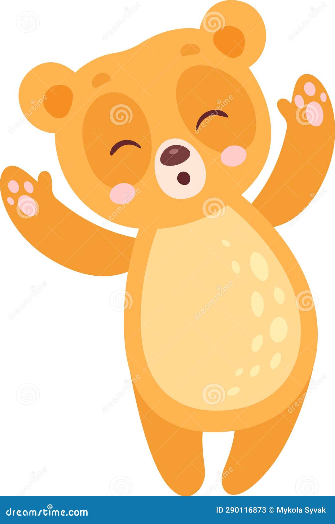Happy Bear Animal stock vector. Illustration of funny - 290116873