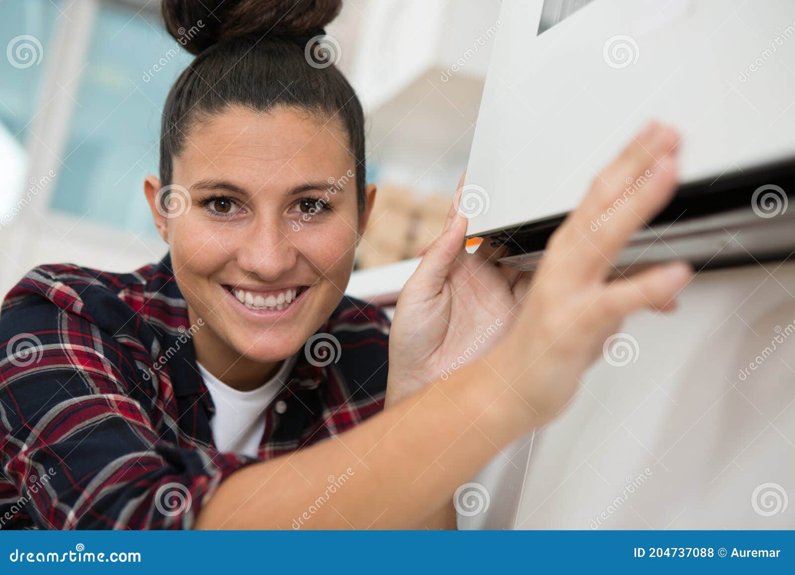 Happy Beautiful Female Engineer Smiling at Camera Stock Photo - Image ...