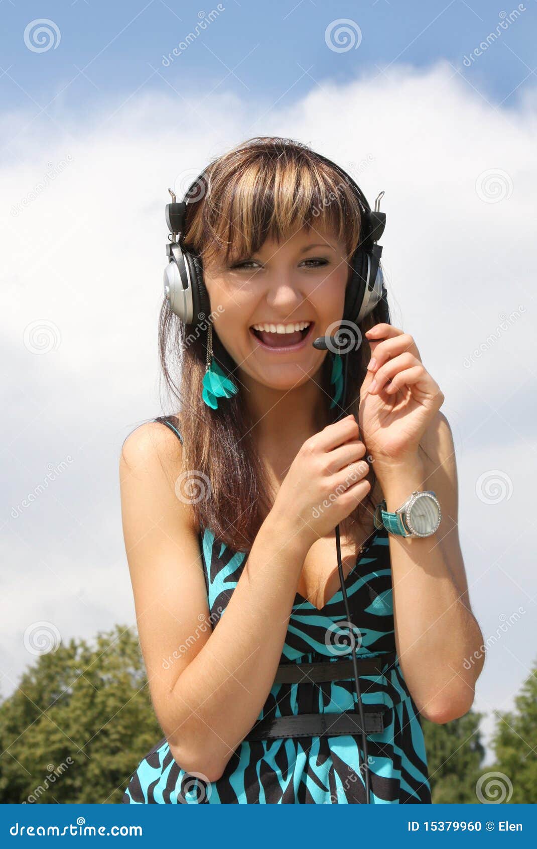 Happy beautiful girl stock photo. Image of elation, hair - 15379960
