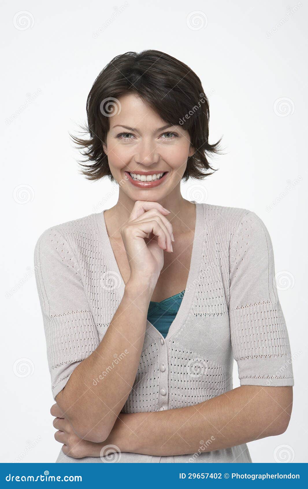 Happy Beautiful Woman Smiling Stock Photo - Image of hair, happy: 29657402