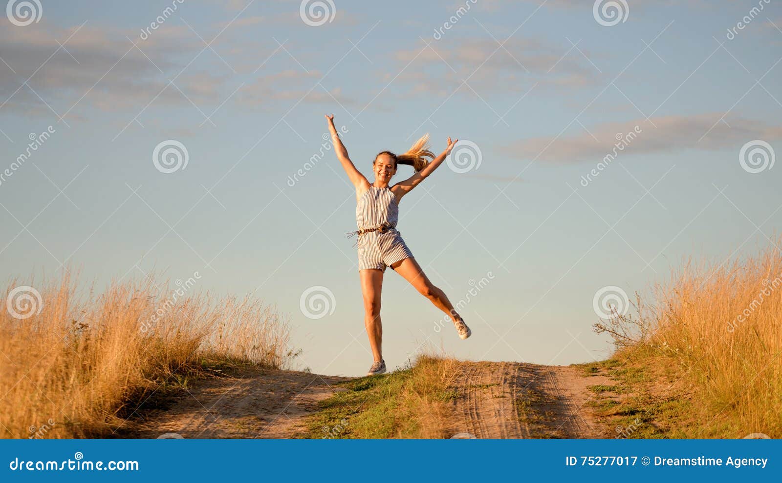 Happy Woman In Field
