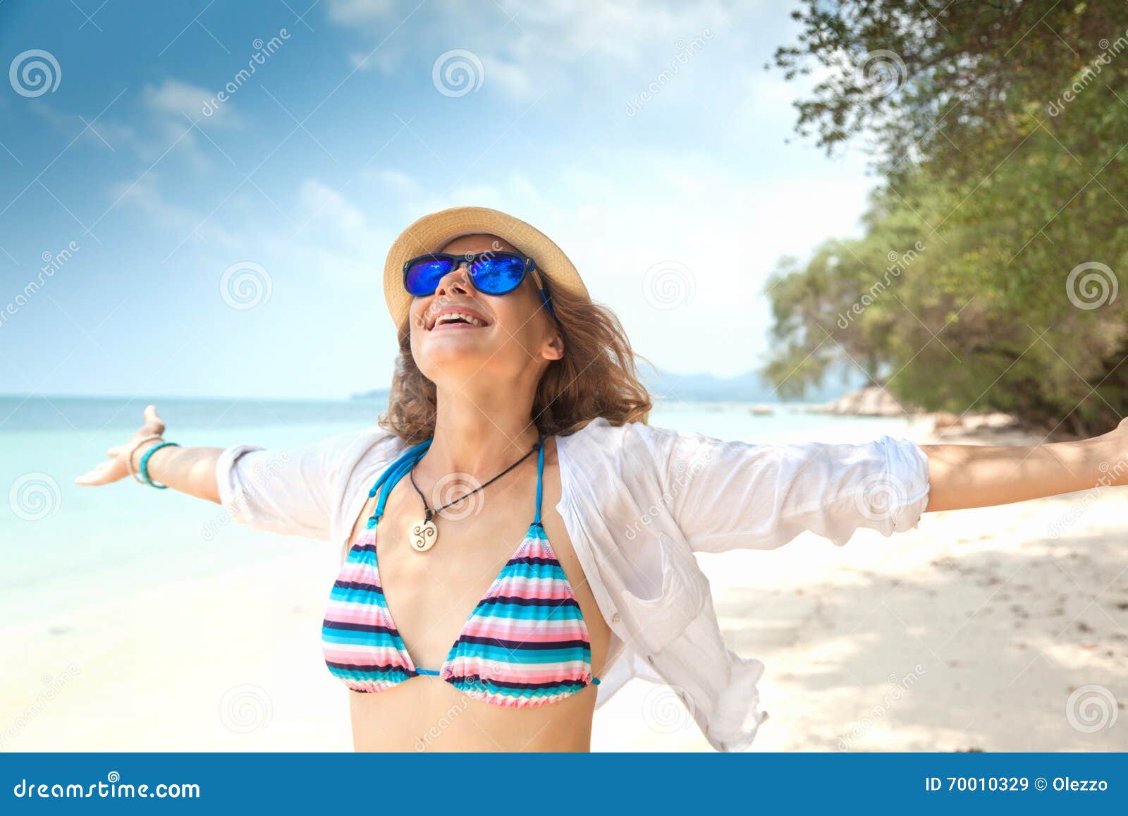 Happy Beautiful Young Woman in a Hat and Sunglasses Stock Image - Image ... Happy Beautiful Young Woman in a Hat and Sunglasses Stock Image - Image ...
