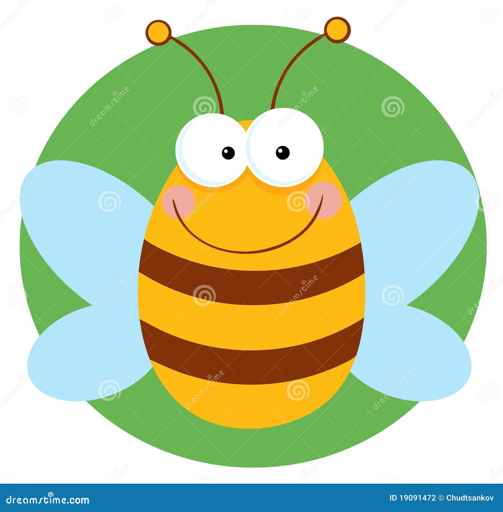 Happy Bee Cartoon Character Stock Vector - Illustration of bumblebees ...