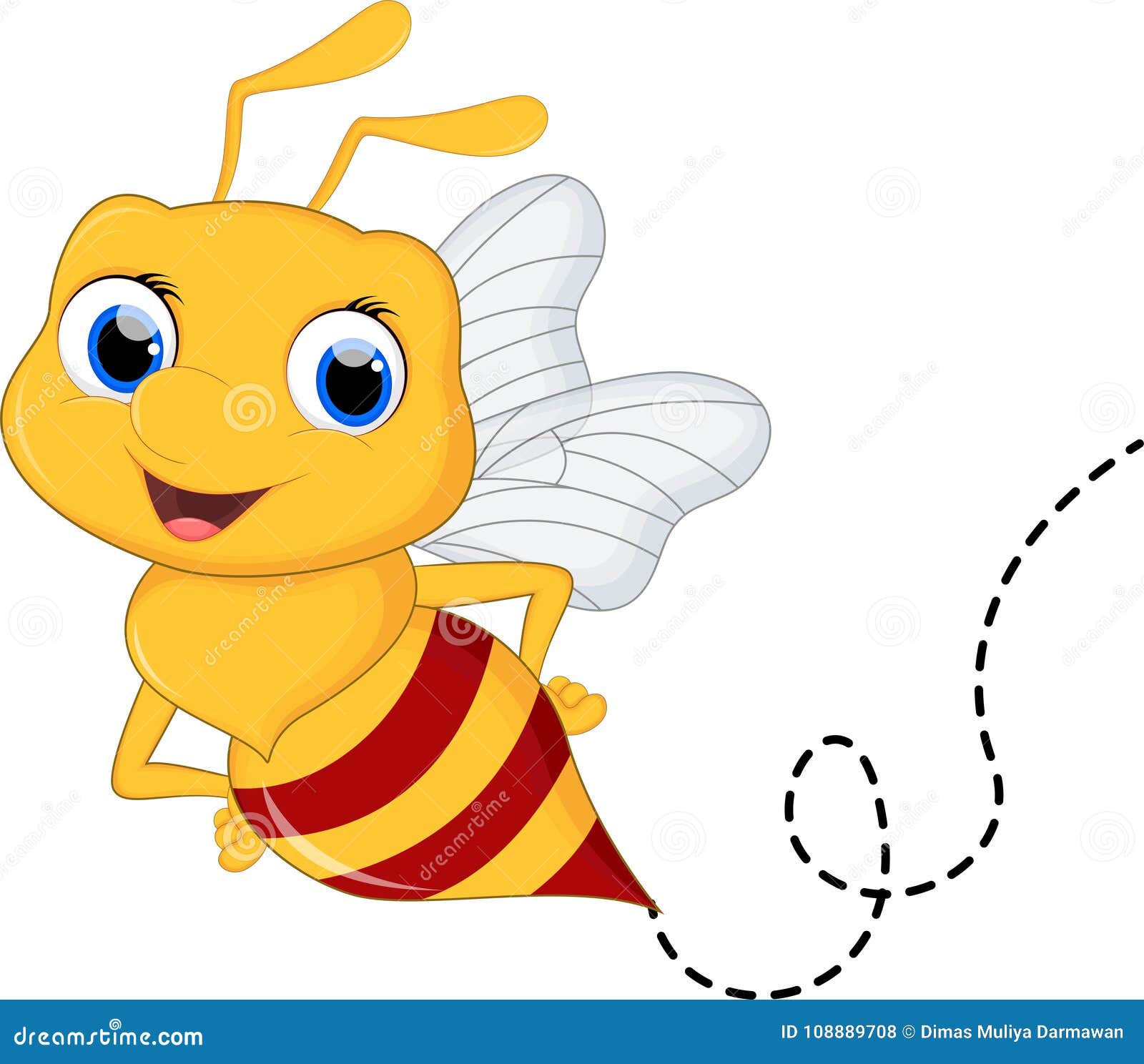 Illustrated Bee Pollen Grains With Flower And Flying Honeybee Isolated ...