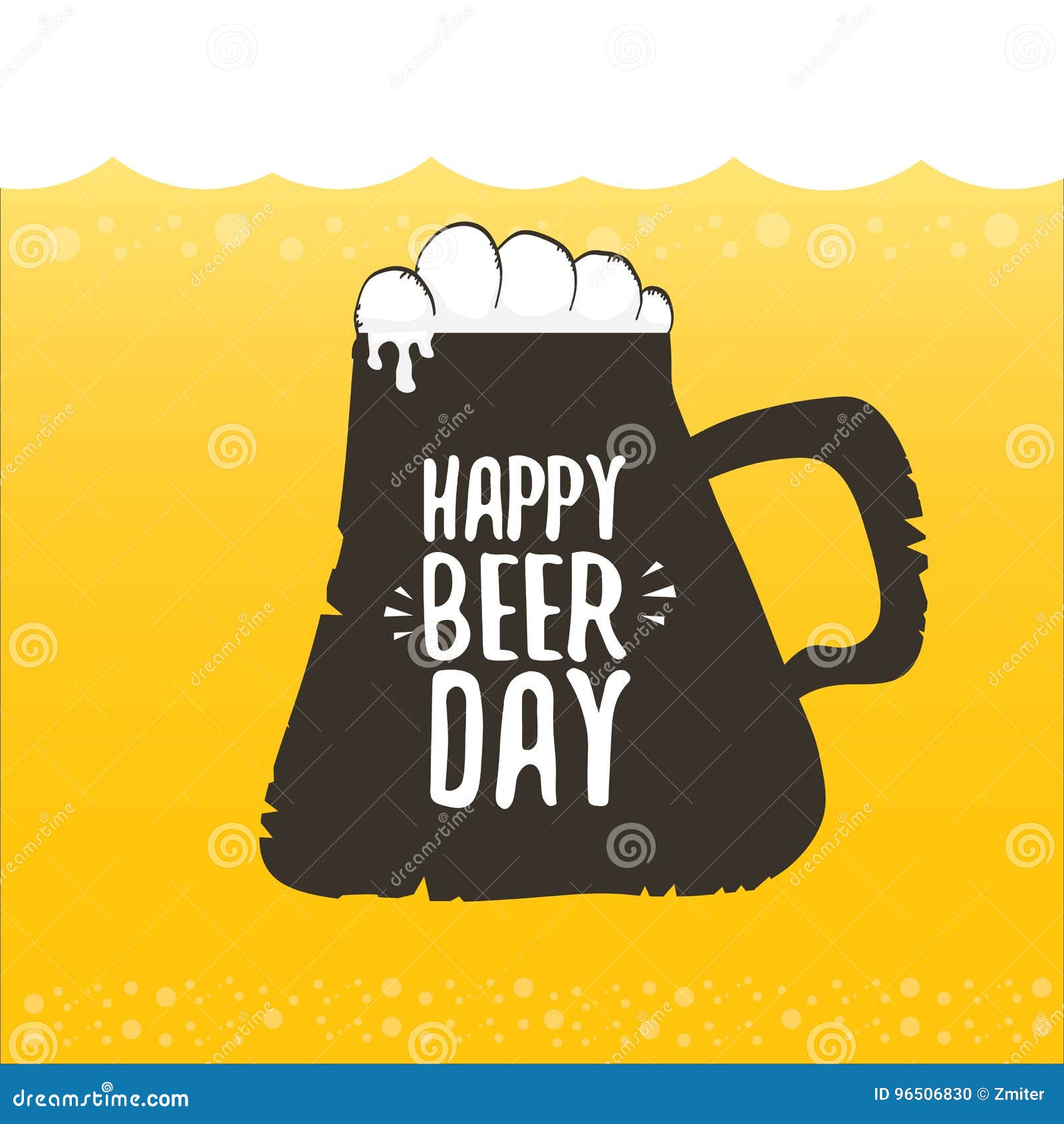Happy Beer Day Vector Graphic Poster. Stock Vector - Illustration of ...